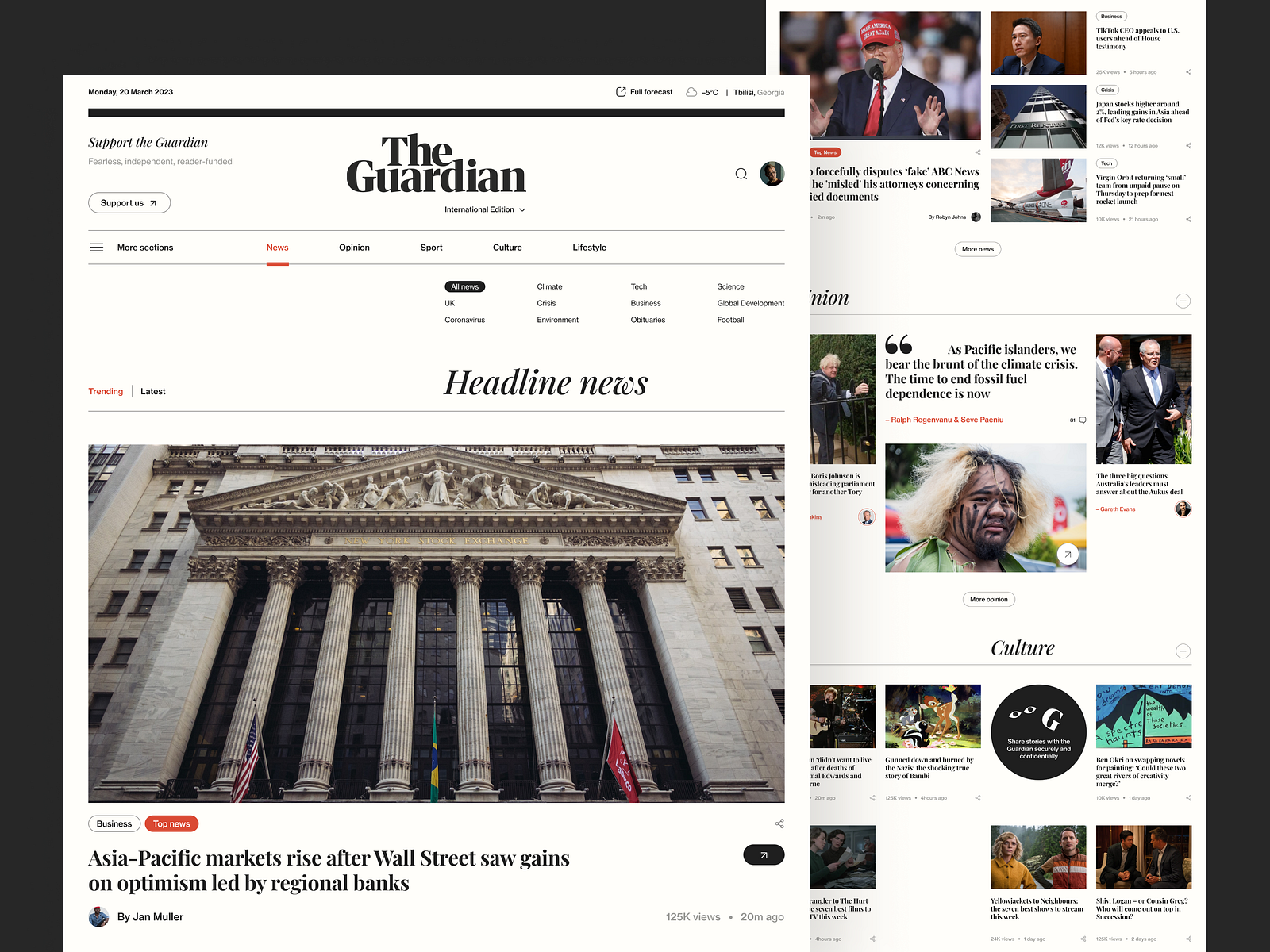 News Website Design Concept by Ronas IT | UI/UX Team on Dribbble