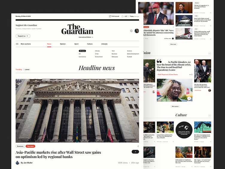 News Website Design Concept by Ronas IT | UI/UX Team on Dribbble
