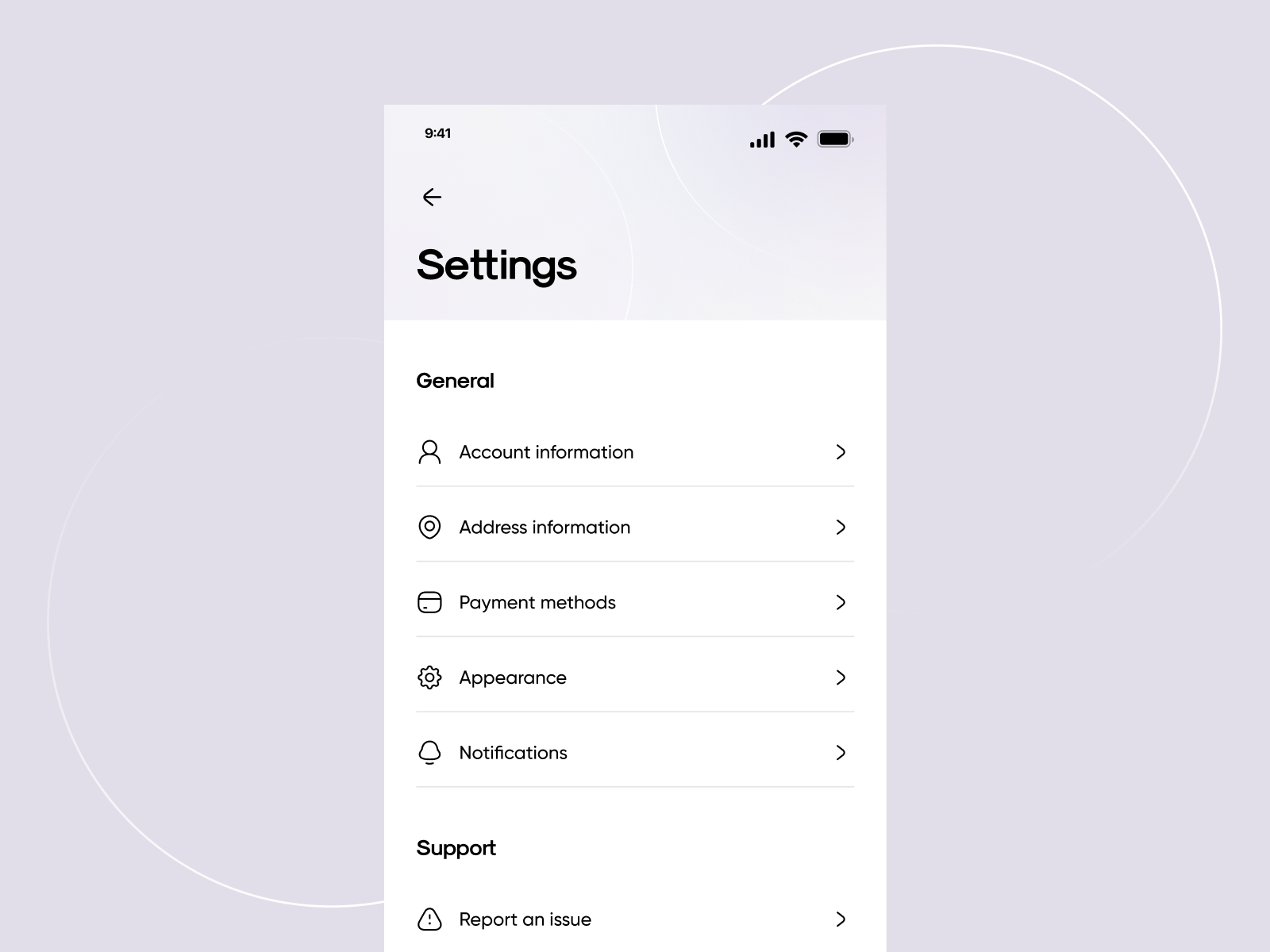 Mobile Settings - IOS App by Marcin Grygierczyk on Dribbble