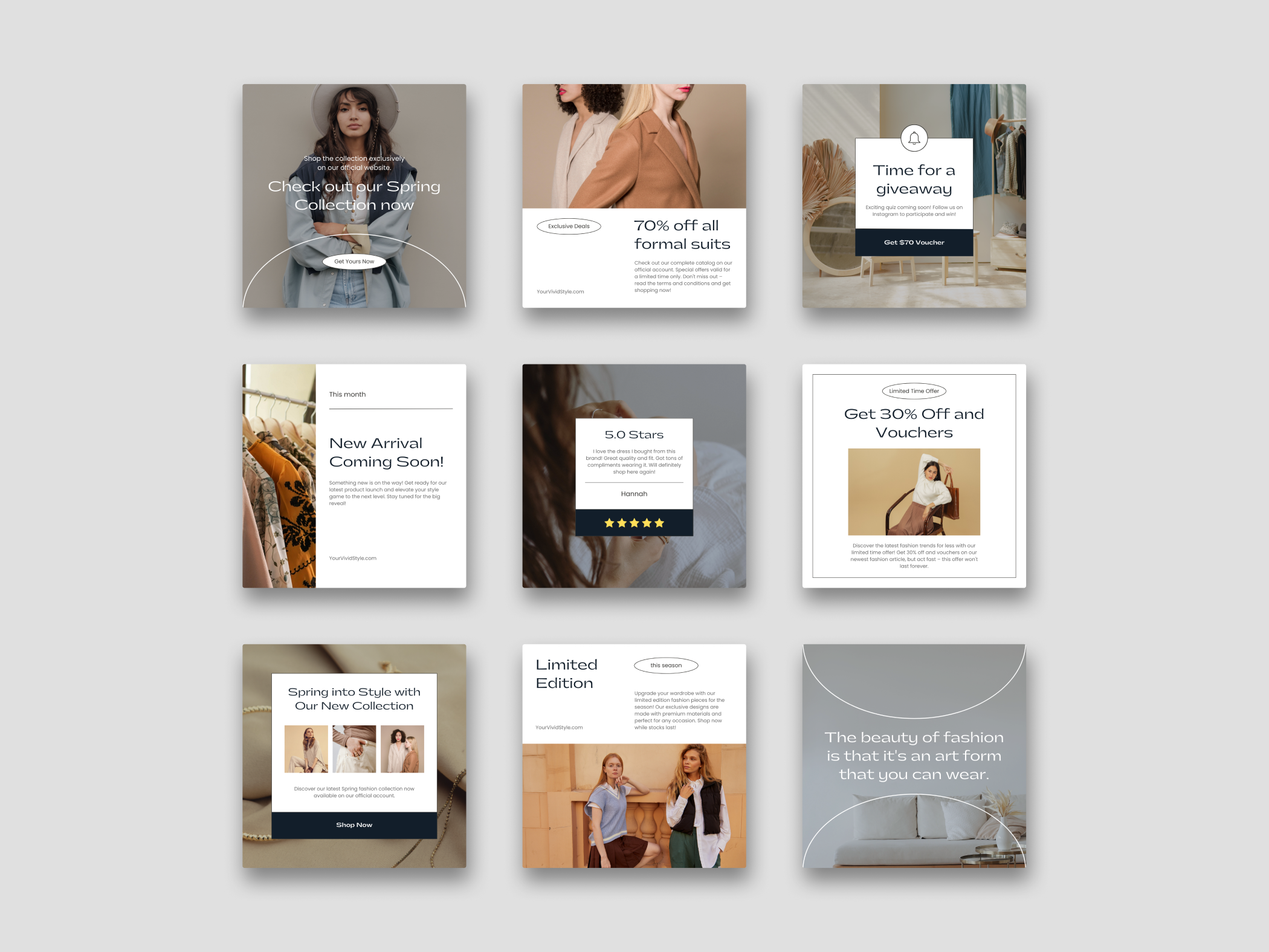 Minimalist Aesthetic - Instagram Fashion Post Canva Template by Bagas ...