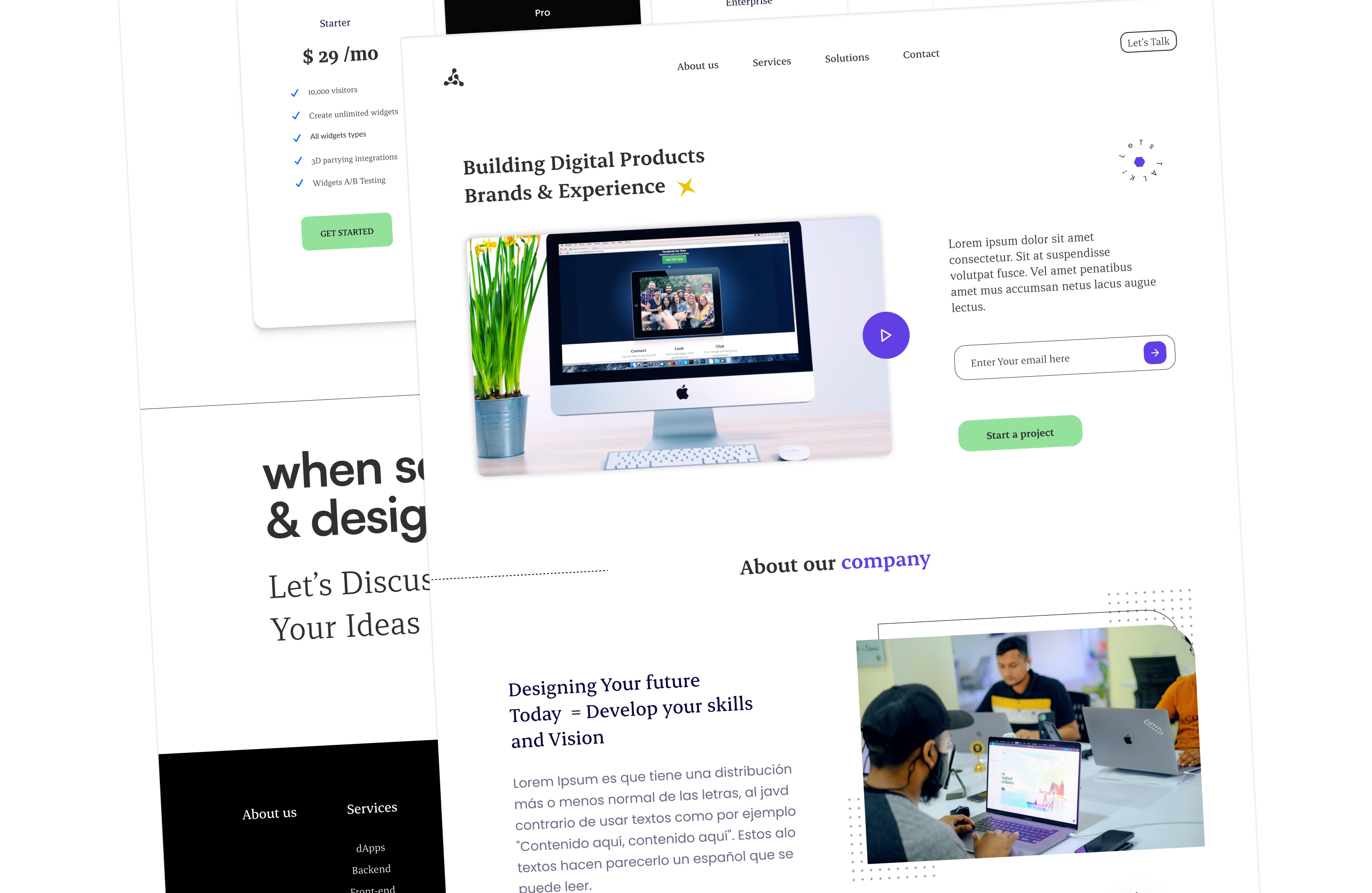 Digital agency website landing page by john wilson on Dribbble