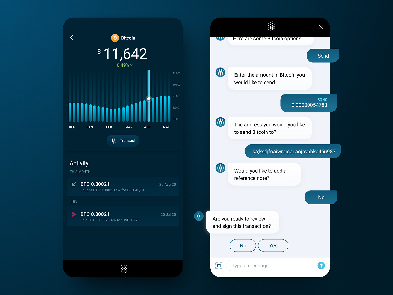Transaction Chat by Alta Nel on Dribbble