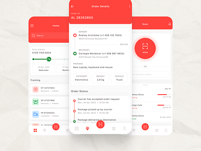 Package Tracking App by Vicky Rao on Dribbble