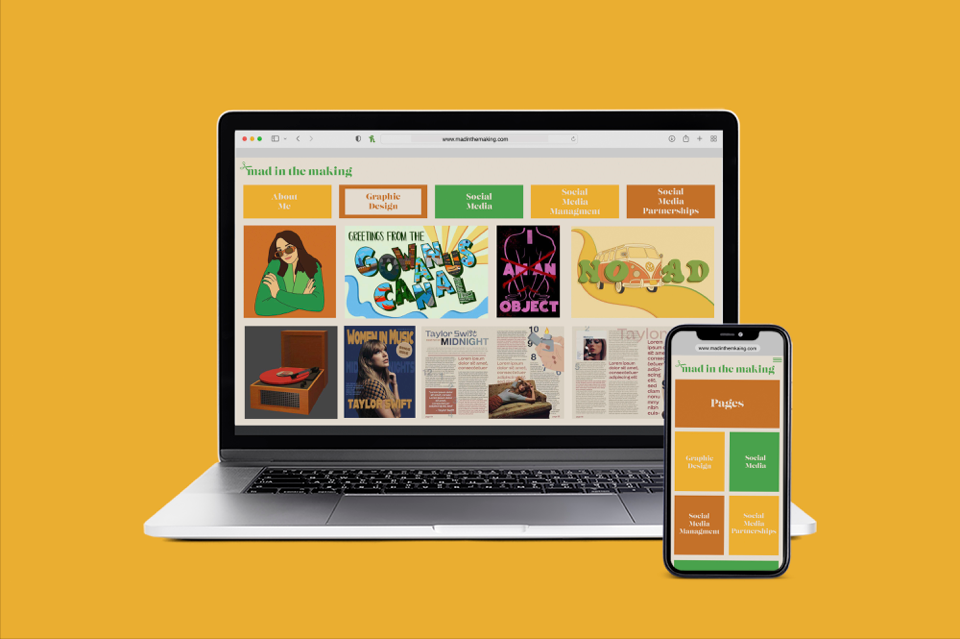 Mad in the Making Website Mockup by Madelyn Bickel on Dribbble