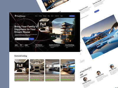 Real state landing page UI design by Nadim Hossain on Dribbble