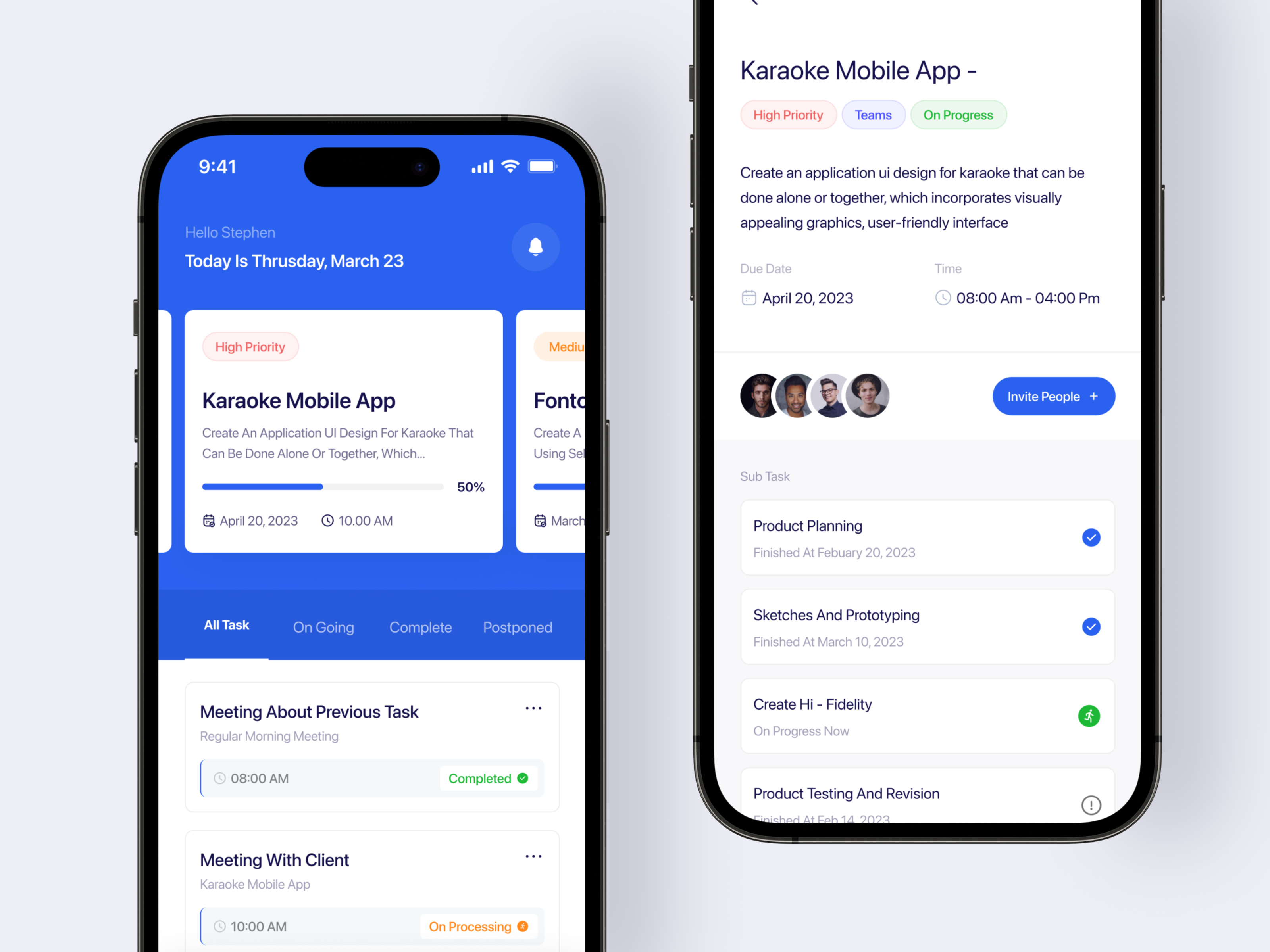 Task Mobile App by Zakaria for 10am Studio on Dribbble