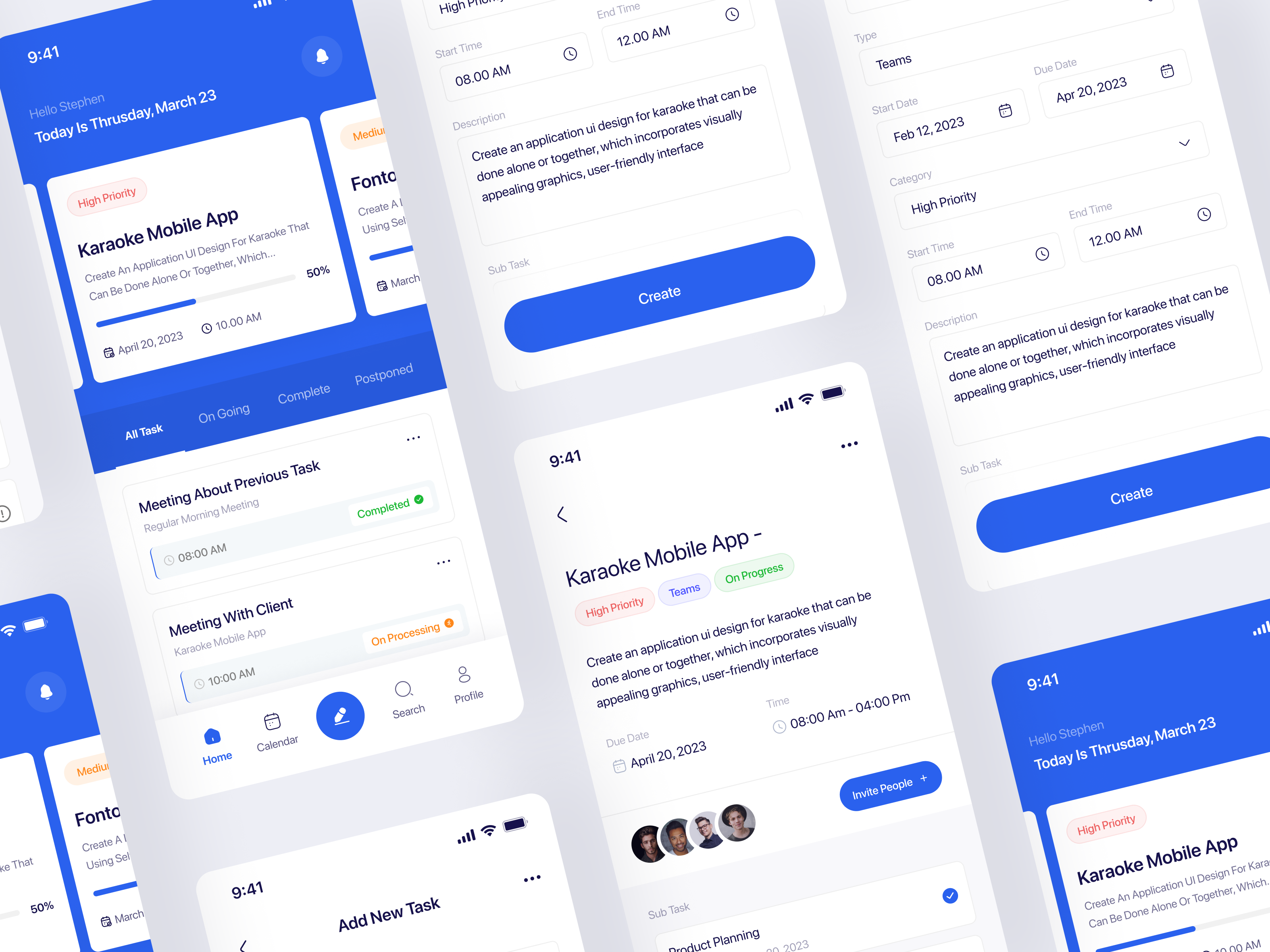 Task Mobile App by Zakaria for 10am Studio on Dribbble