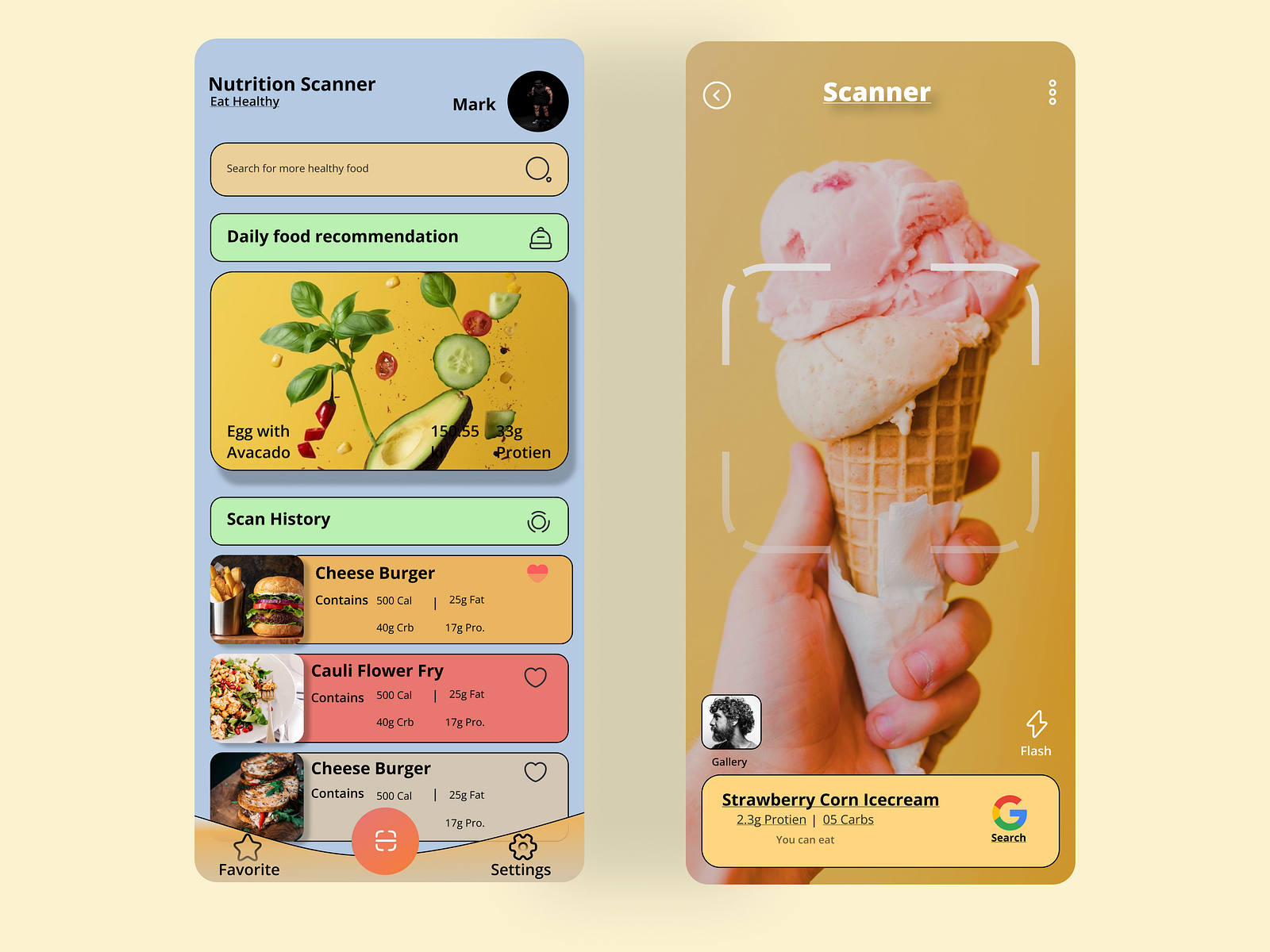 Food Scanner by Pankaj Gupta on Dribbble
