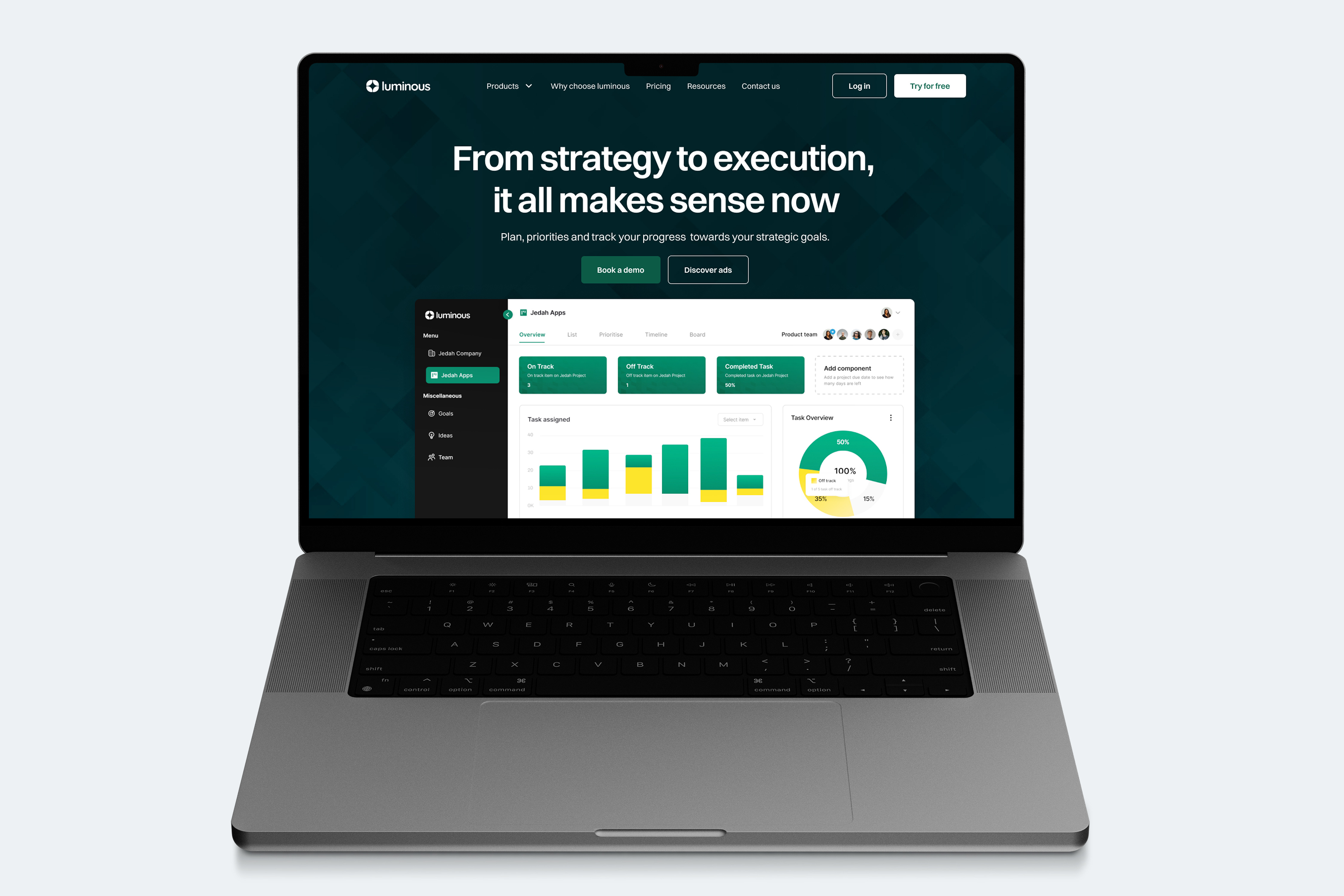 Luminous - Project Management Hero by Elux UI/UX for Elux Space on Dribbble