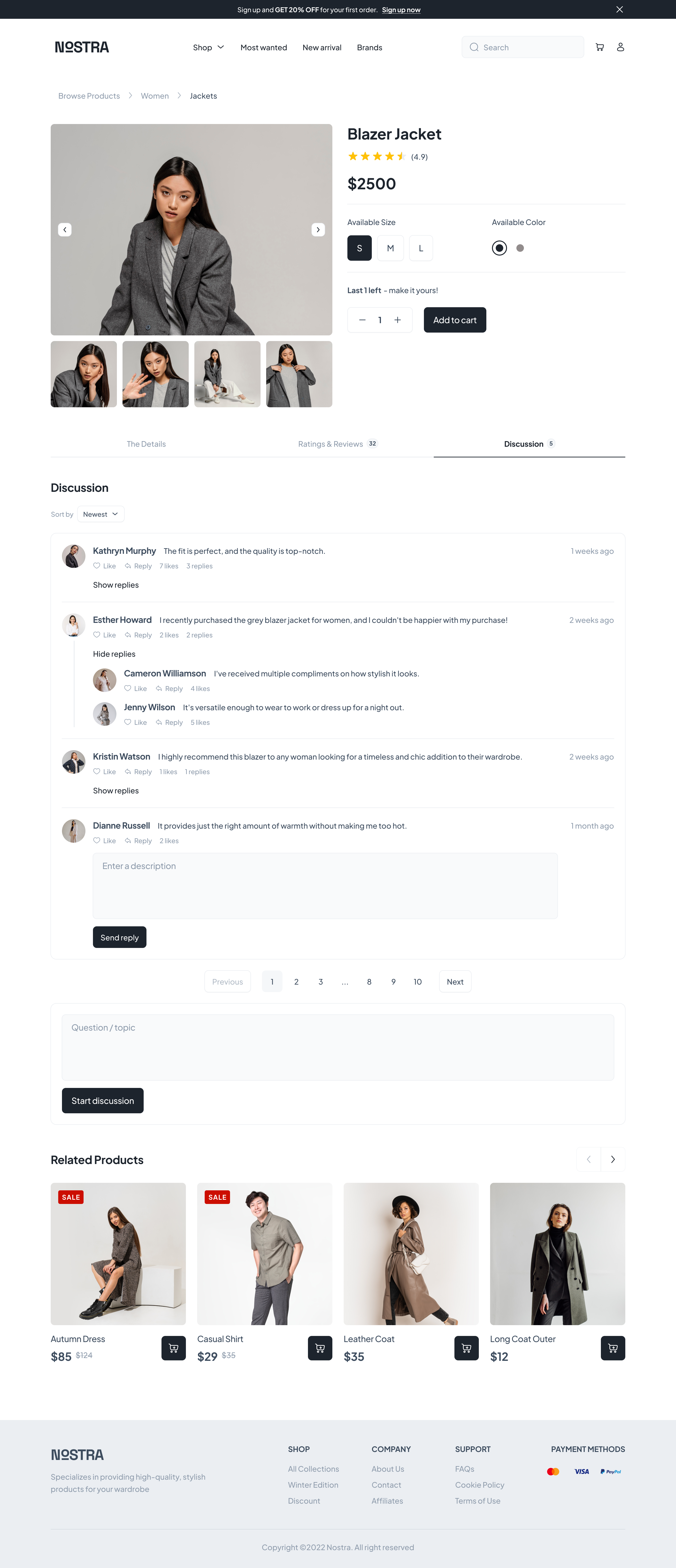 Fashion E-commerce - Product Detail Page by Naufal Hafiizh® for Pixelz on Dribbble