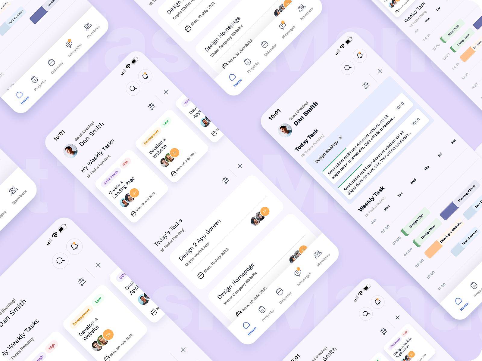 Task Management UI by Gia Thịnh Nguyễn on Dribbble