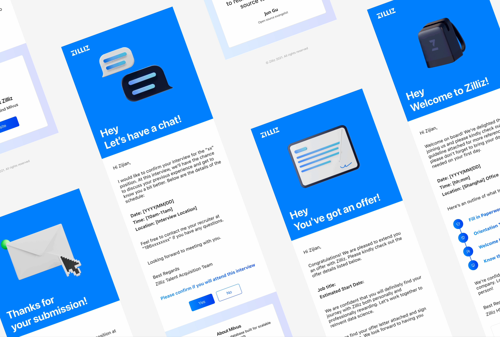 3D Hiring Email Header Animation by Zijian Design on Dribbble