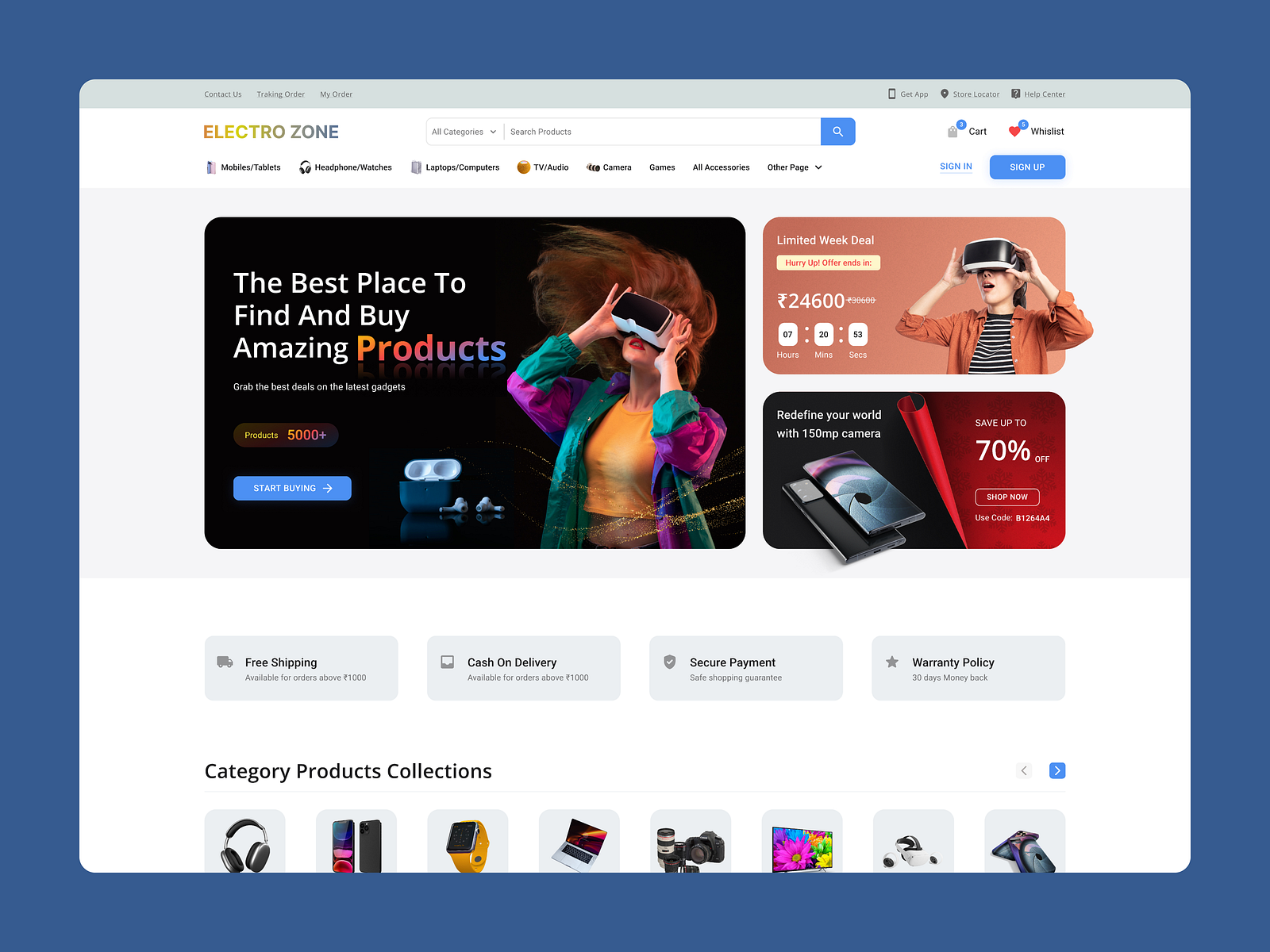 E-commerce - Electronics website by The Mad Brains on Dribbble