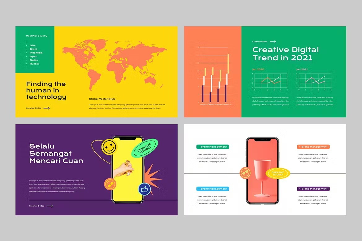 Creative Colorful Powerpoint Template by Deck Genius on Dribbble
