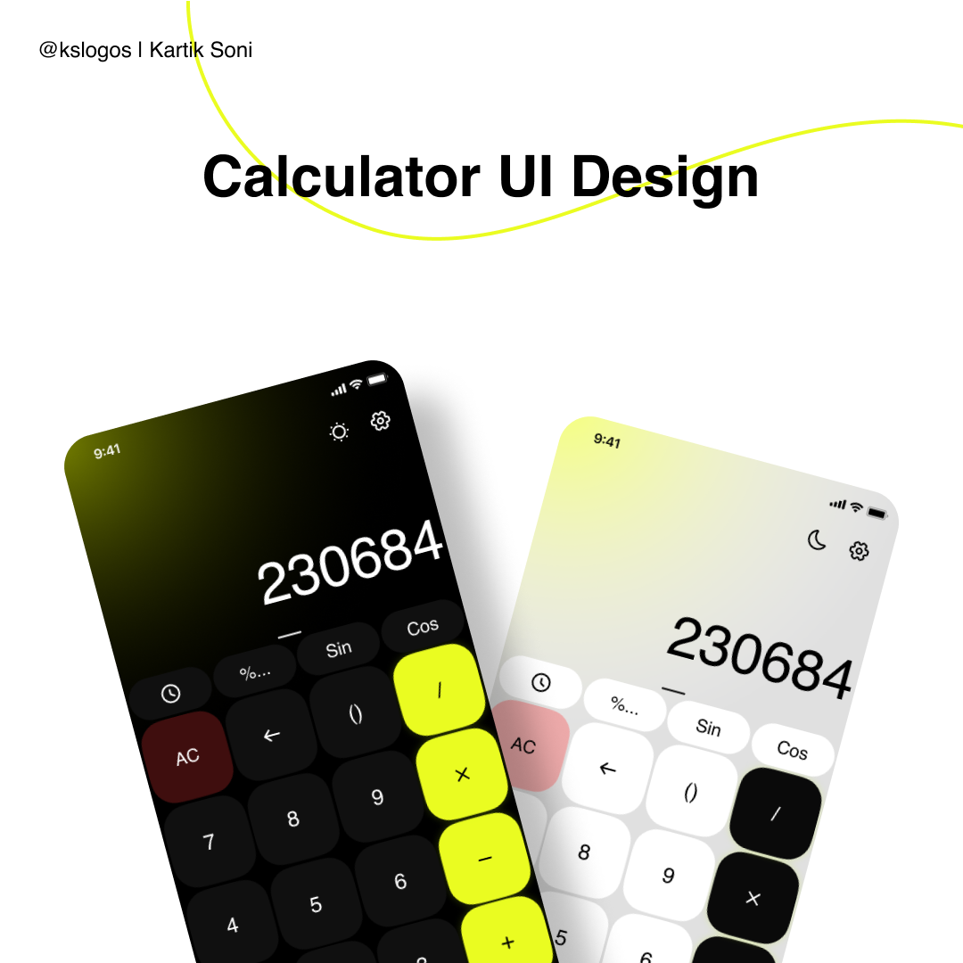 Calculator UI Design by Kartik Soni on Dribbble
