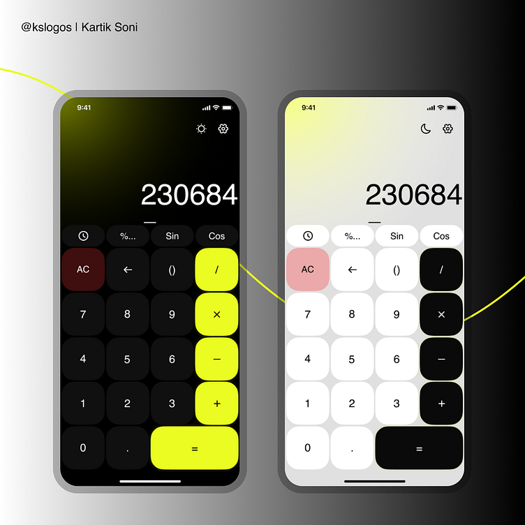 Calculator UI Design by Kartik Soni on Dribbble