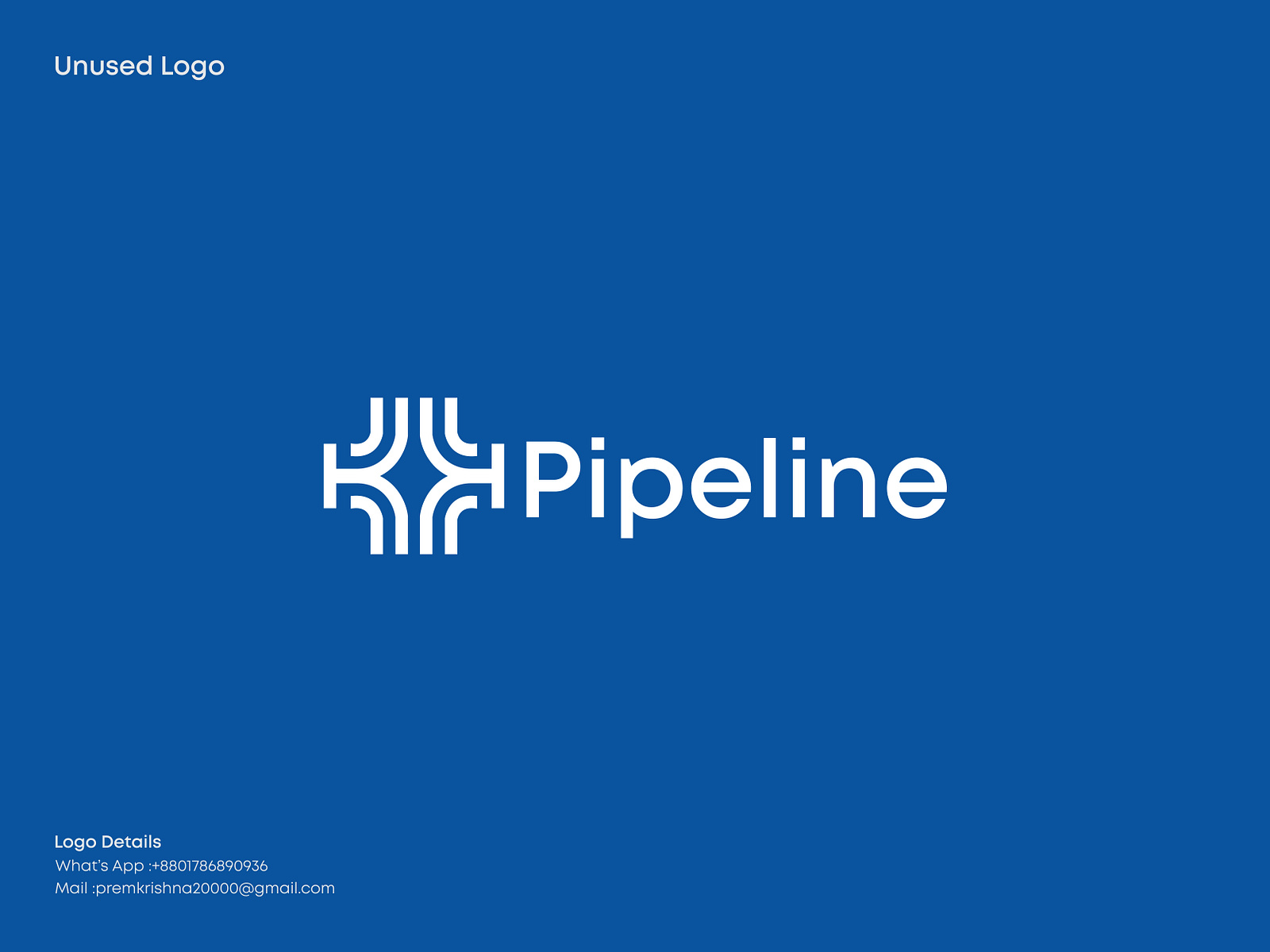 Modern, Minimalistic Pipeline Logo Design by Prem Krishna Das on Dribbble