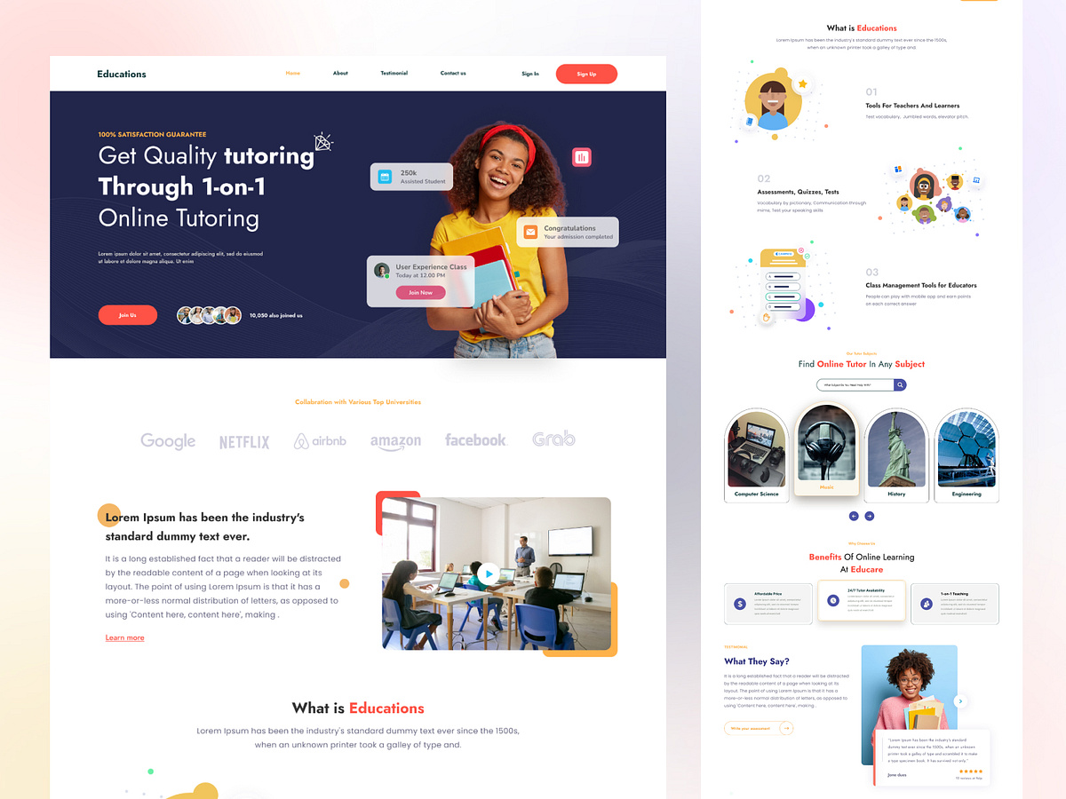Online Education Platform by UIUX Crafts🥇 on Dribbble