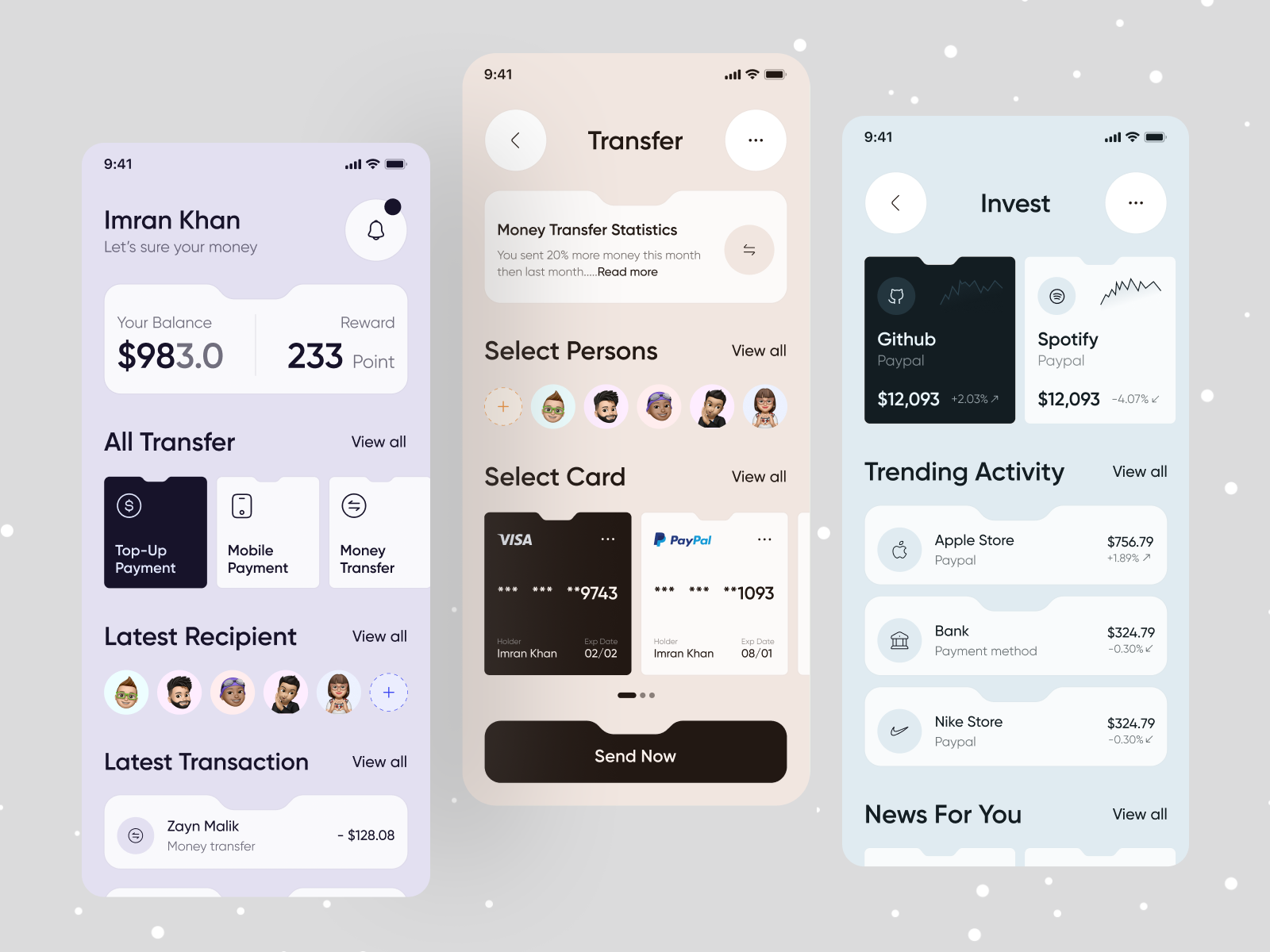 Banking App UI by Ofspace UX/UI on Dribbble
