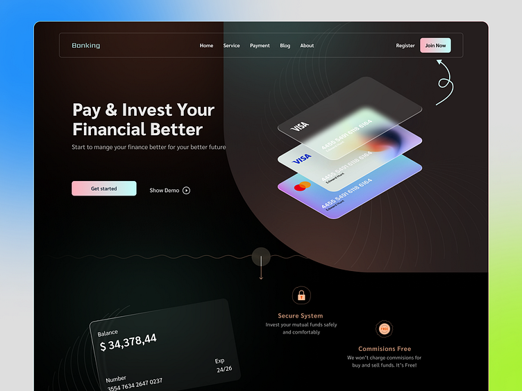 Digital Banking service - Landing page by Dot Studio on Dribbble