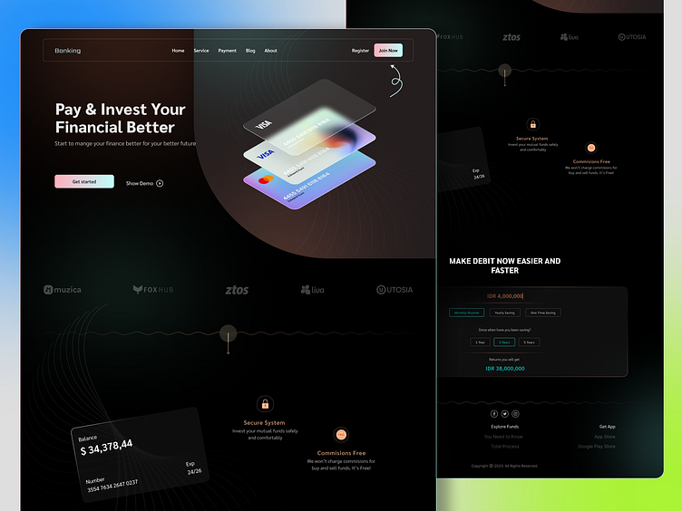 Digital Banking service - Landing page by Dot Studio on Dribbble