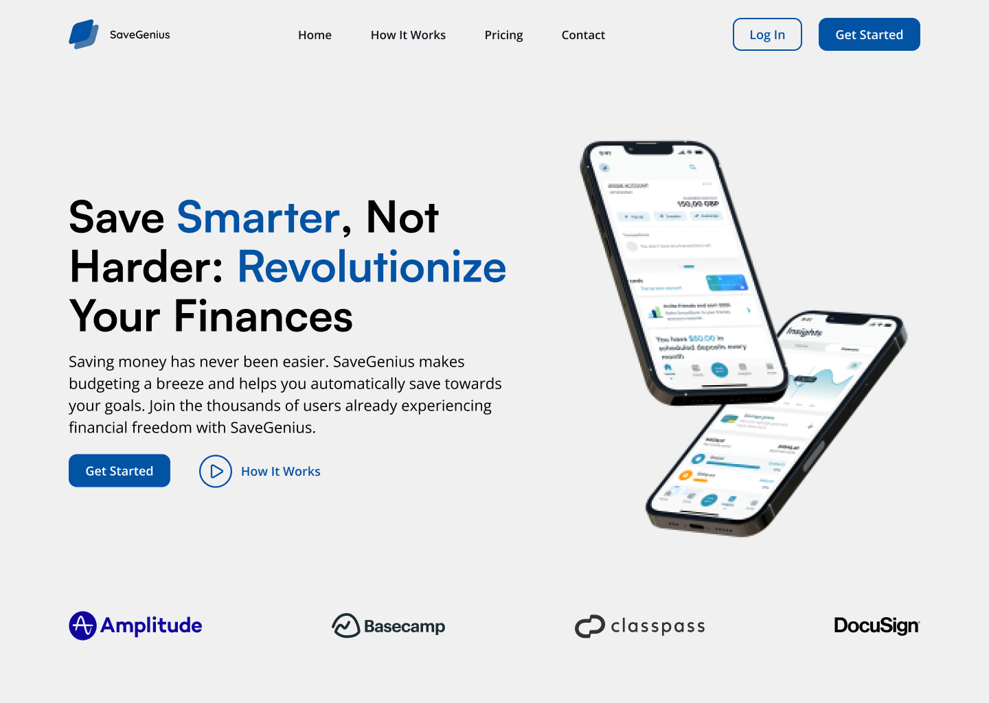 Savings App Website Concept by Jessie Fournie on Dribbble