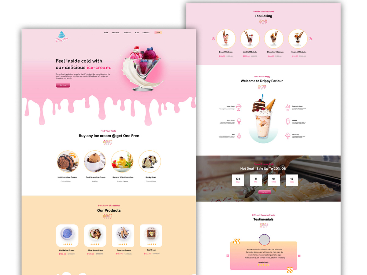 Ice Cream Website designs, themes, templates and downloadable graphic ...