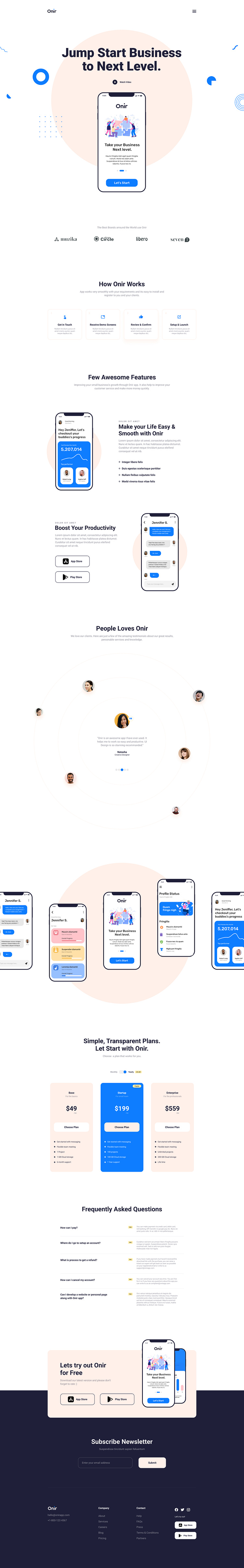 Onir - Mobile App Landing HTML Template by WebDuck on Dribbble