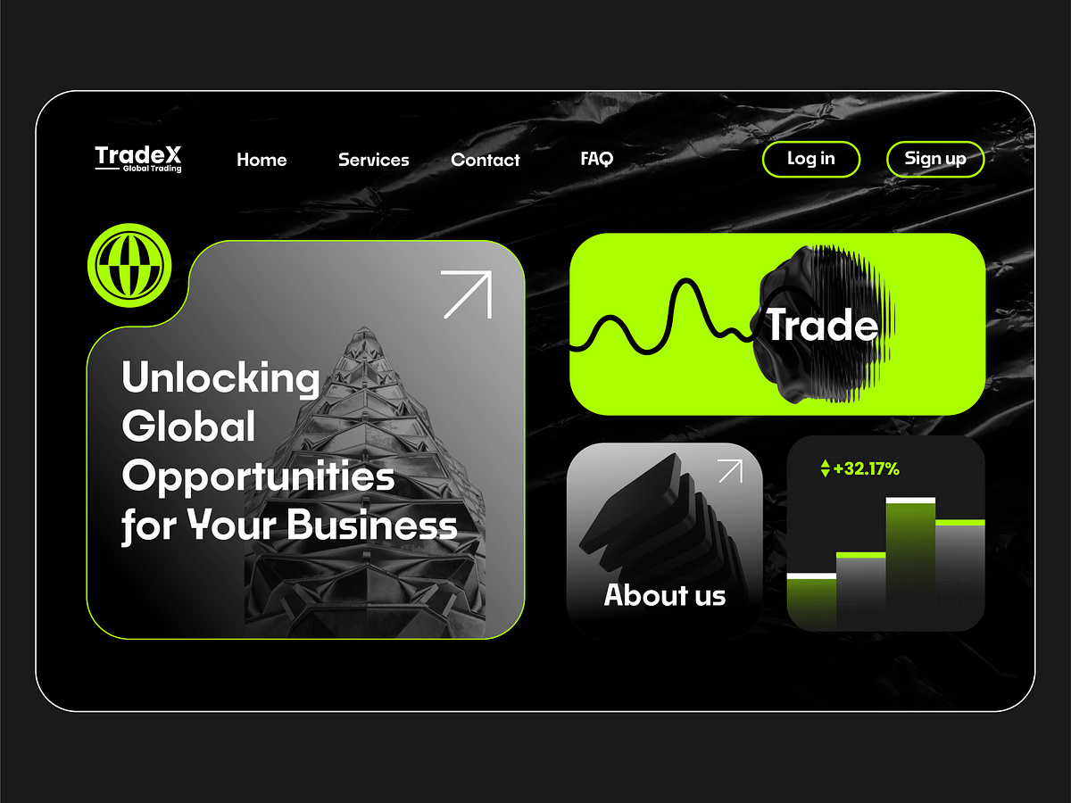 TradeX company business landing page | Web design by ZMZ Designz ™️ on ...