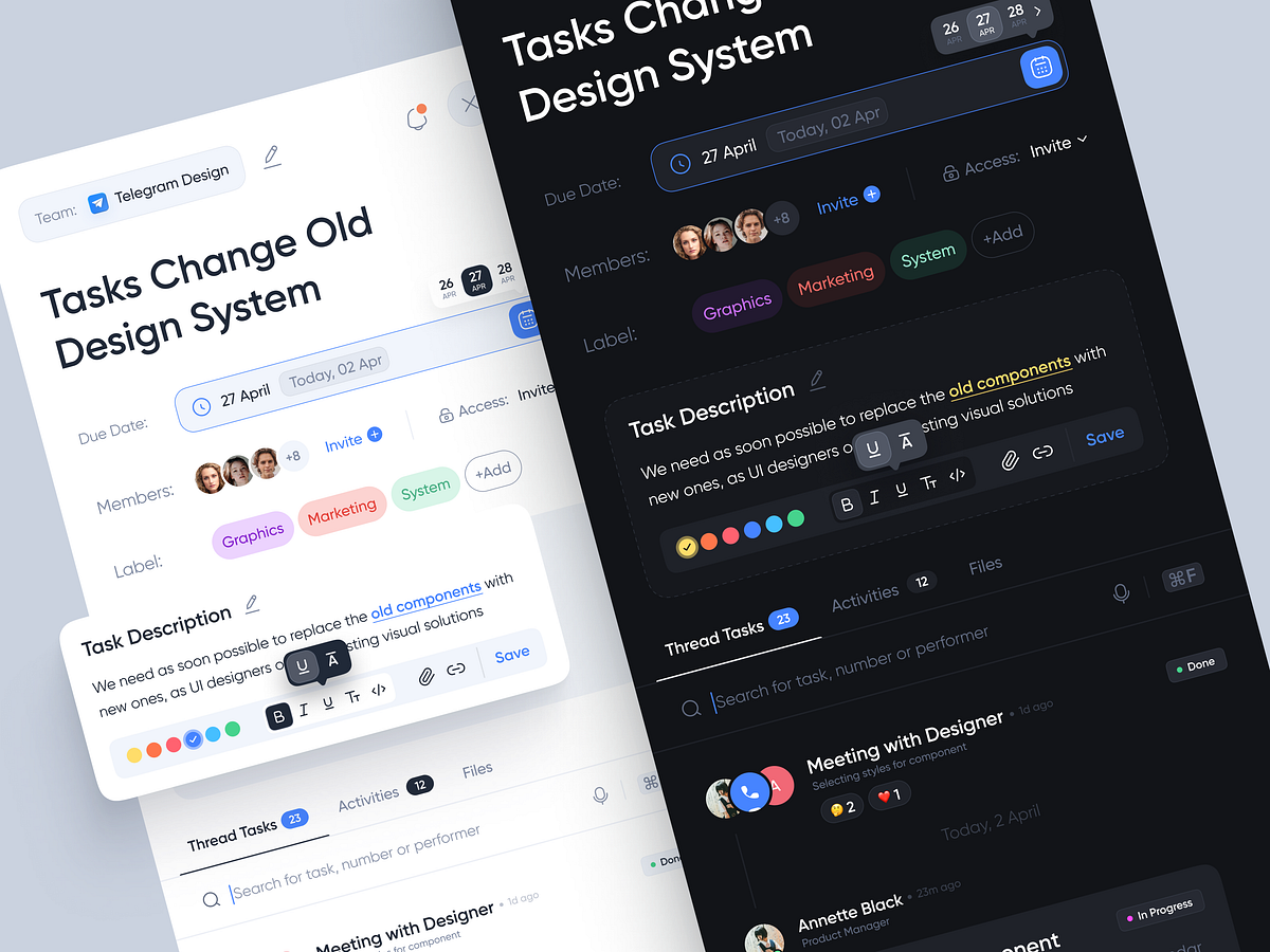 Task manager by Vitali Darozhka on Dribbble