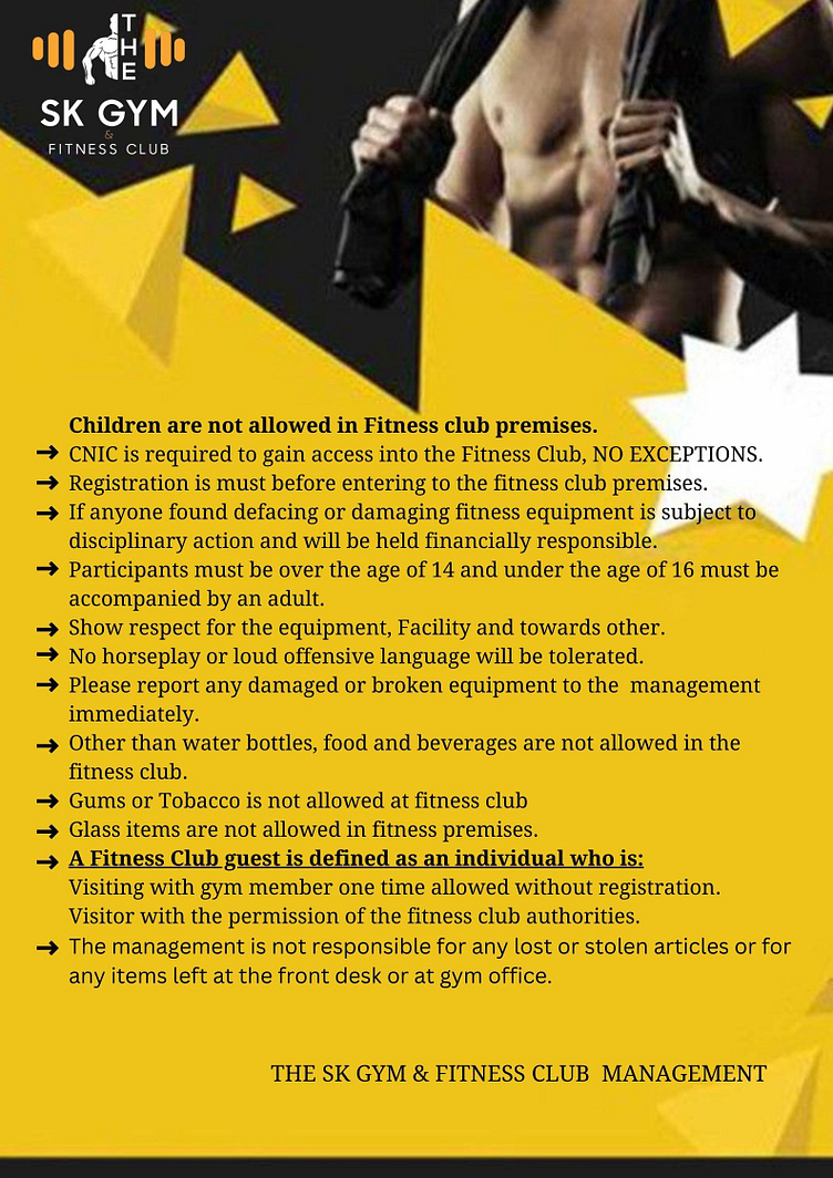 Gym Rules Posters Design by Humaira Iqbal on Dribbble