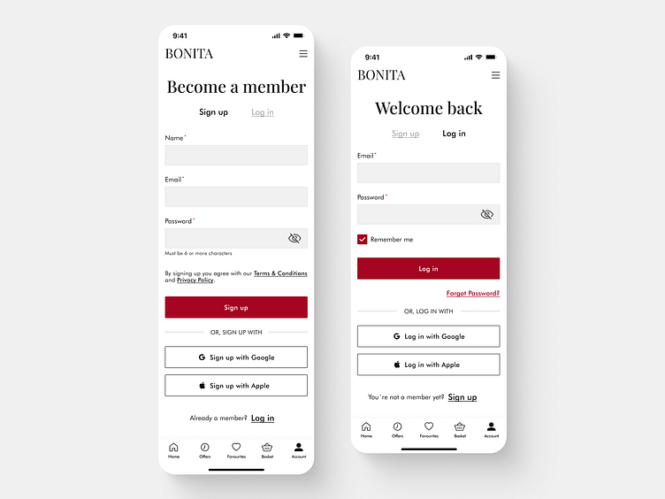 E Commerce App Sign Up And Log In By Miroslava Ivanova On Dribbble