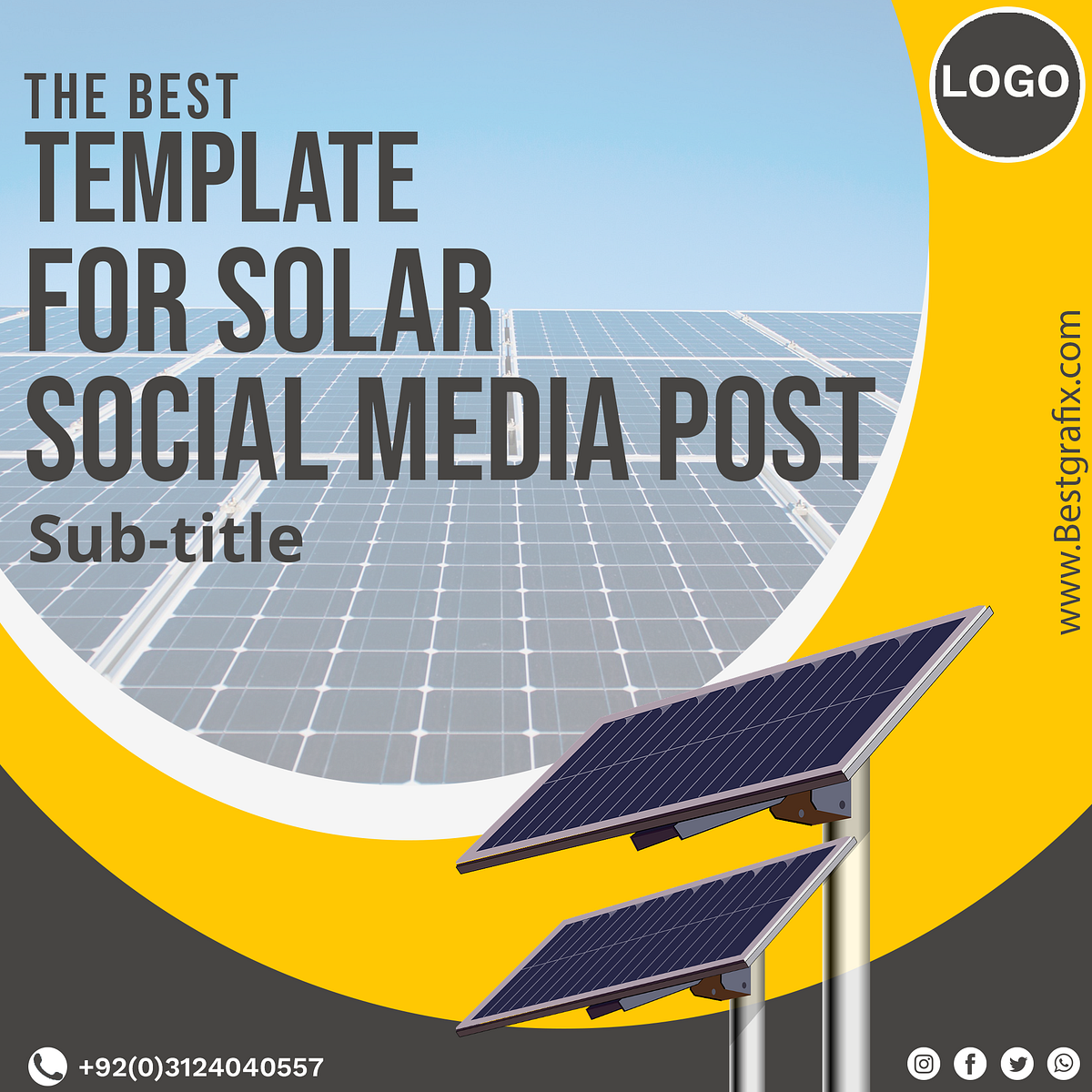 Free solar panel social media post design ~Free PSD Template by Salman ...