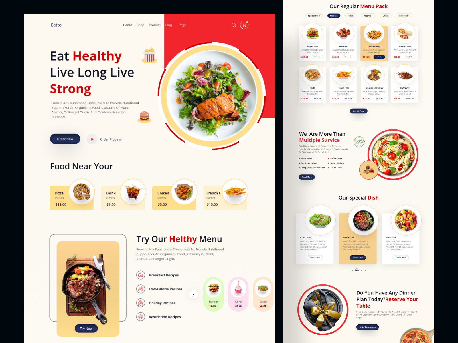 Food Delivery App Landing page by SajJad ‌ on Dribbble