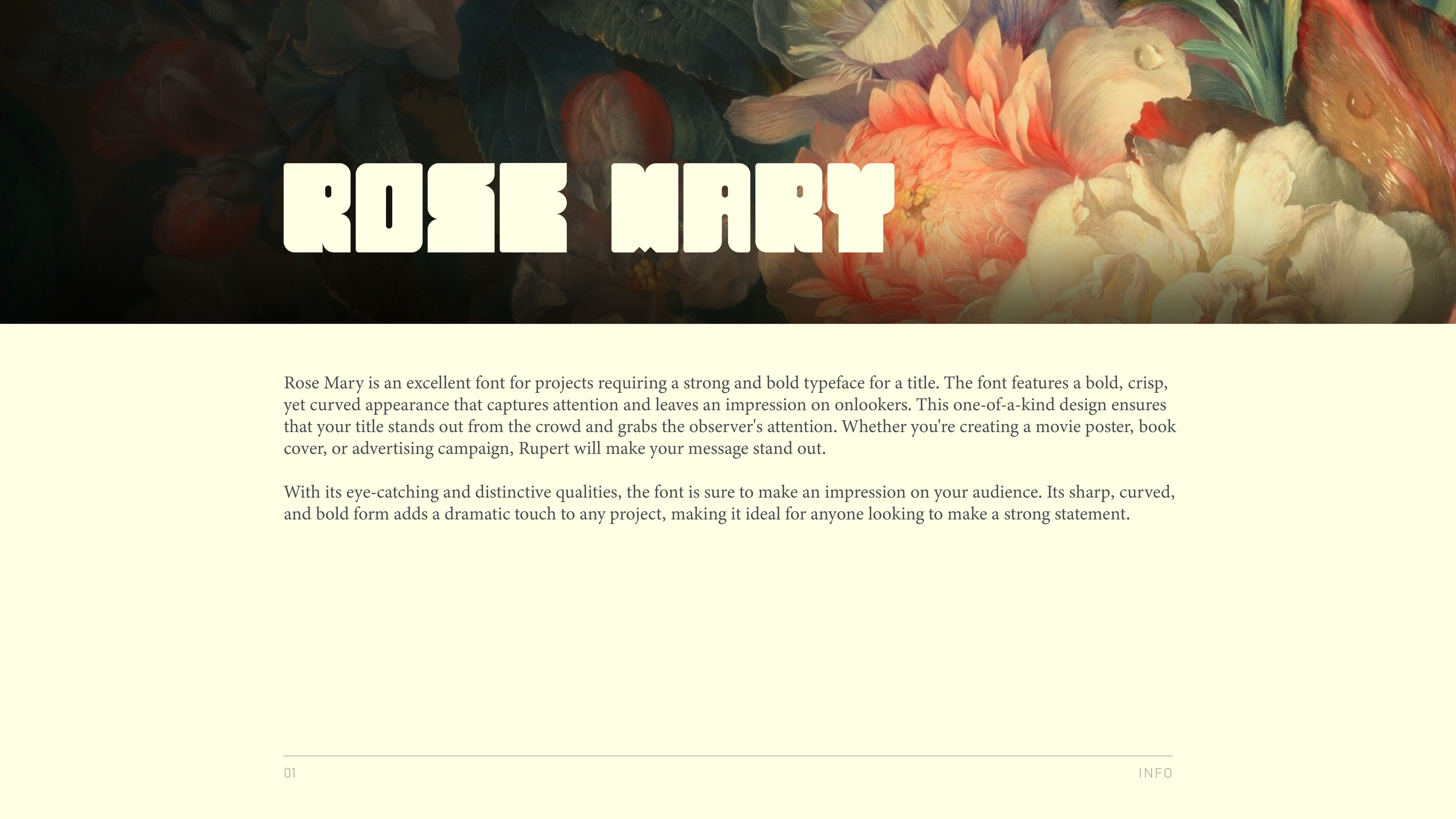 Rose Mary free font by Ved Sarkar on Dribbble