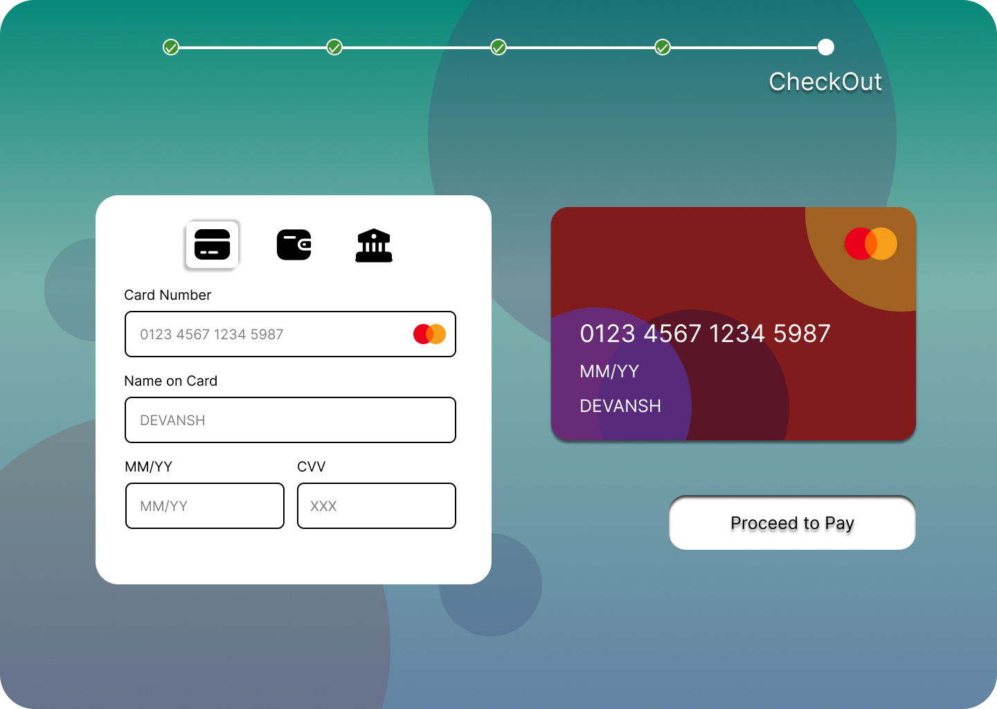 Credit Card Checkout | Daily UI #002 by Devansh Barbaria on Dribbble
