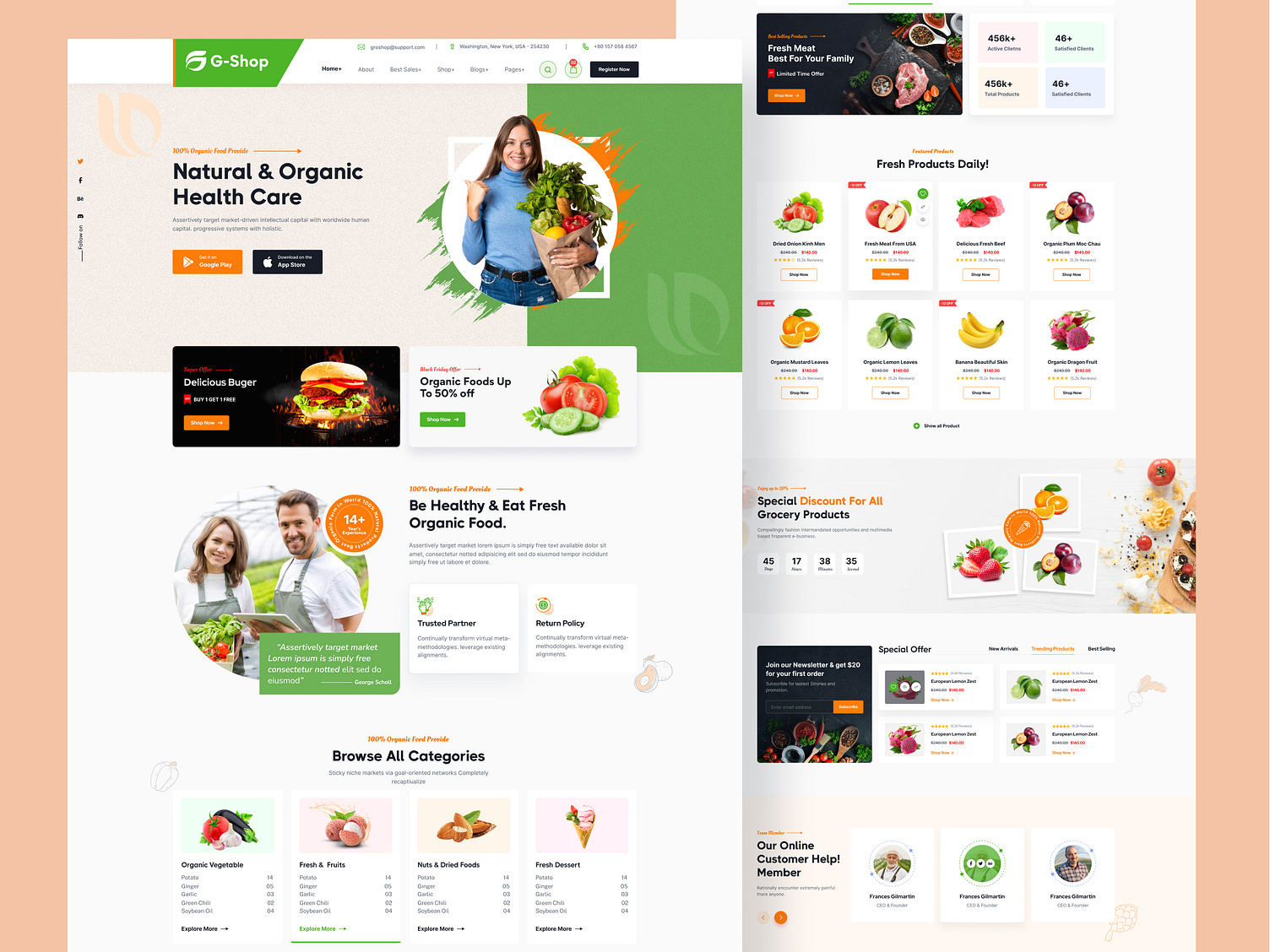 Grocery shop Website, ui by Saiful Talukdar on Dribbble