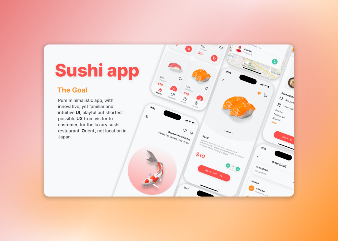 Sushi app - practice design by Đinh Phương Thảo on Dribbble