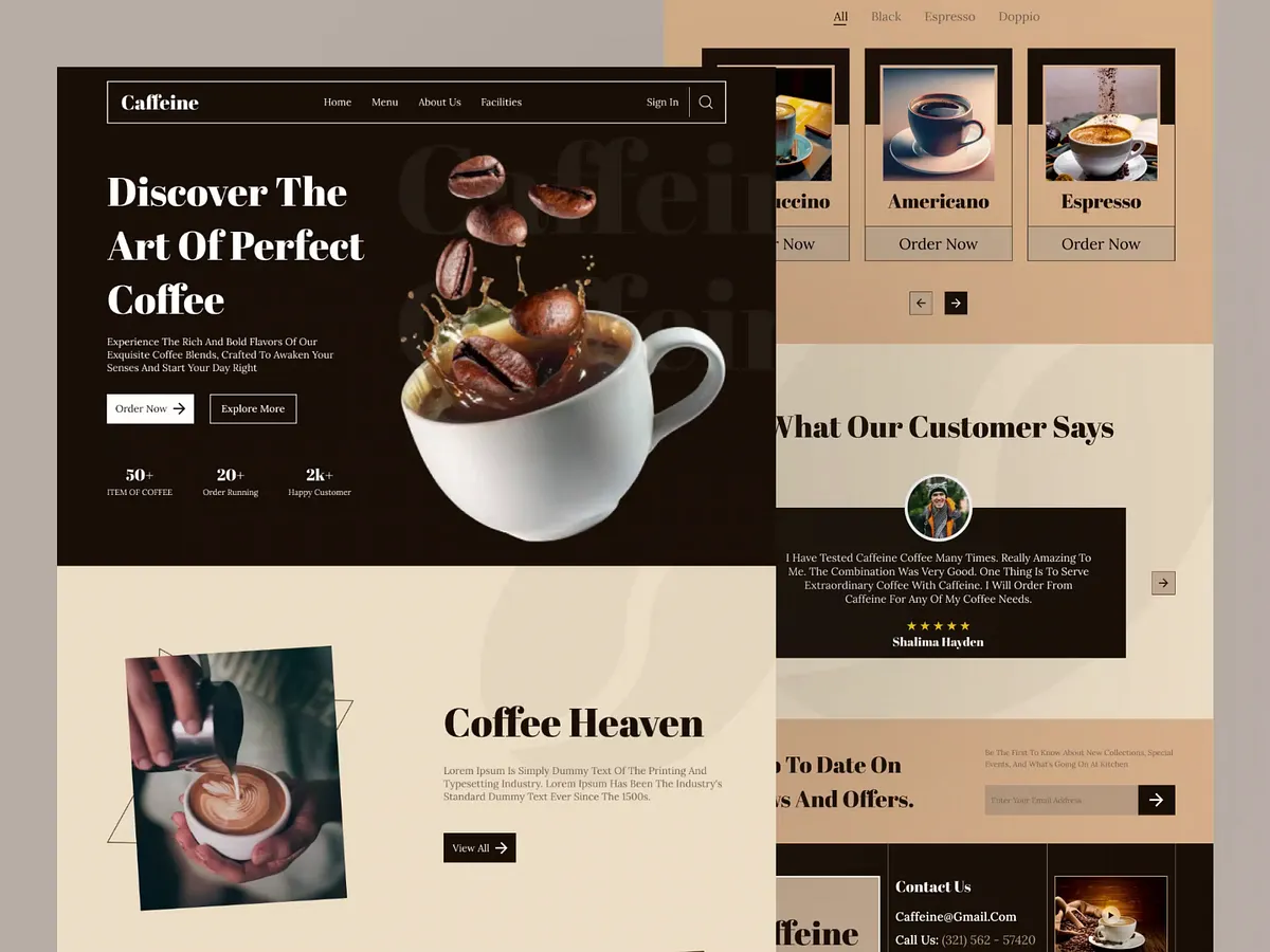 Coffee UI designs, themes, templates and downloadable graphic elements ...