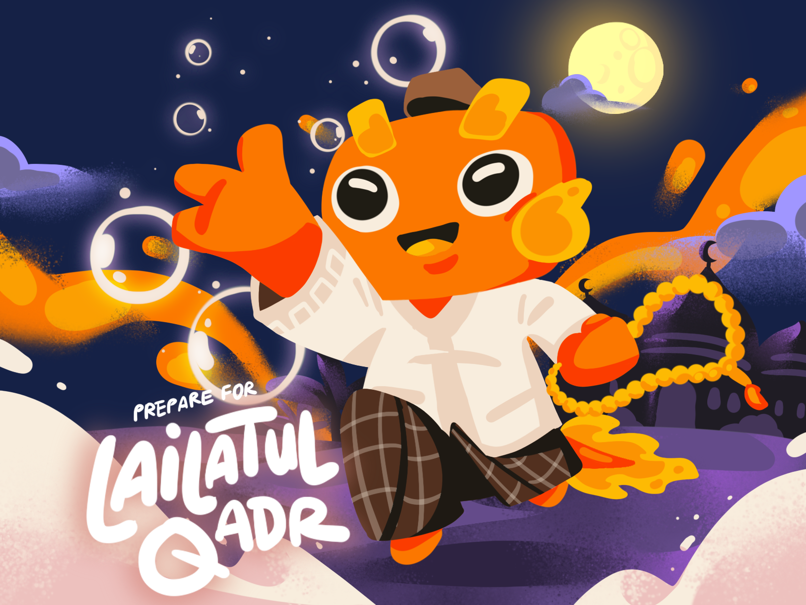 Lailatul Qadr Ramadan Illustration 🌙 by Labib Ahmadin ⚡️ for Odama on ...