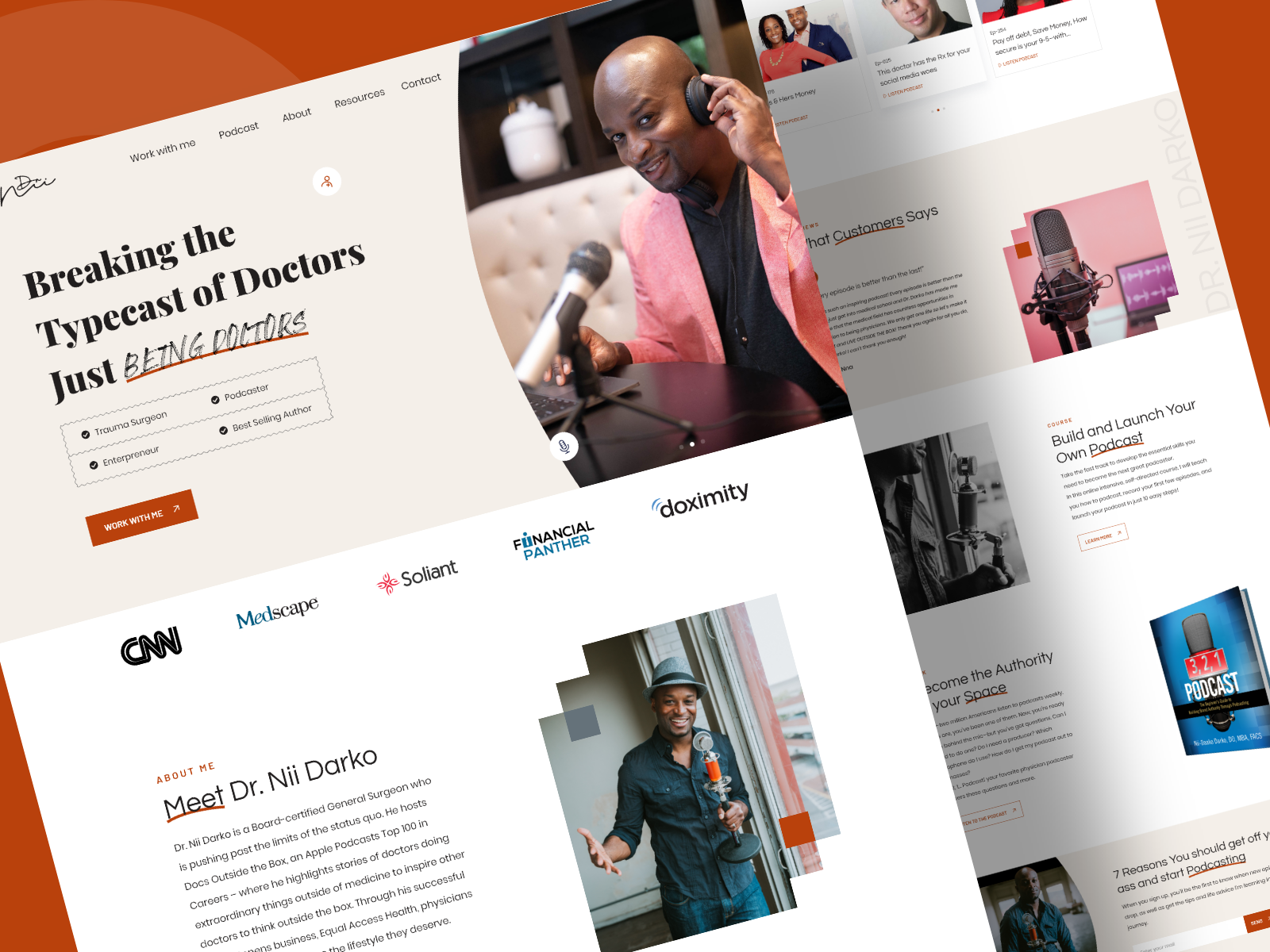 Doctor Podcast Personal Website Design by Ibrahim Emran on Dribbble