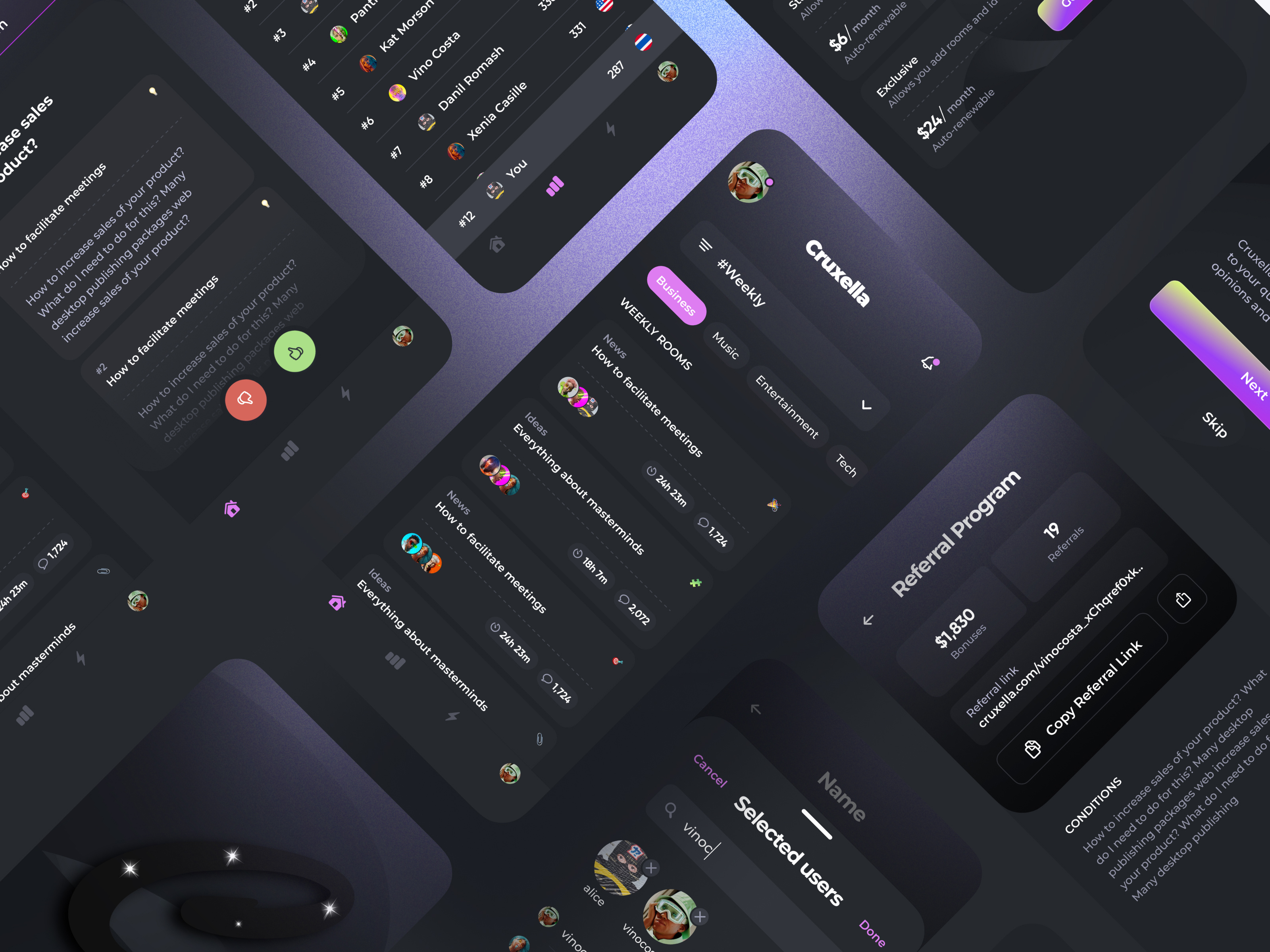 UI Mobile App Screens by vino_costa for Roobinium on Dribbble