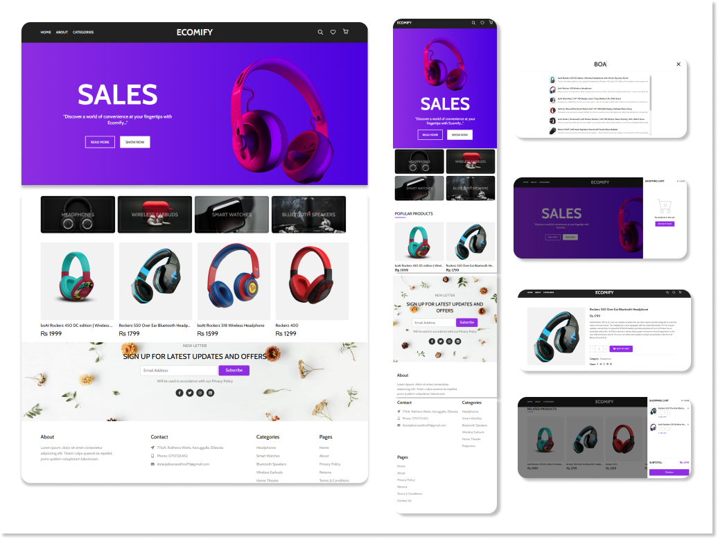 E-Commerce web application by Dulanjali Senarathna on Dribbble