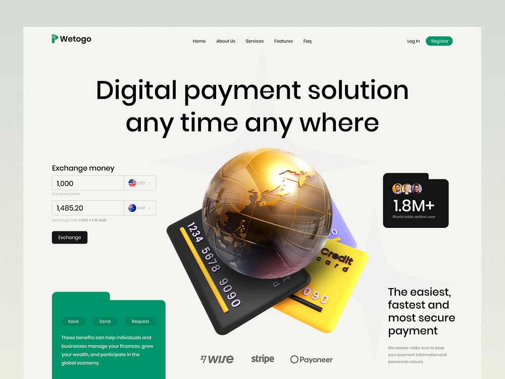 Digital Banking Website Landing Page by Sri Mithun Dash on Dribbble