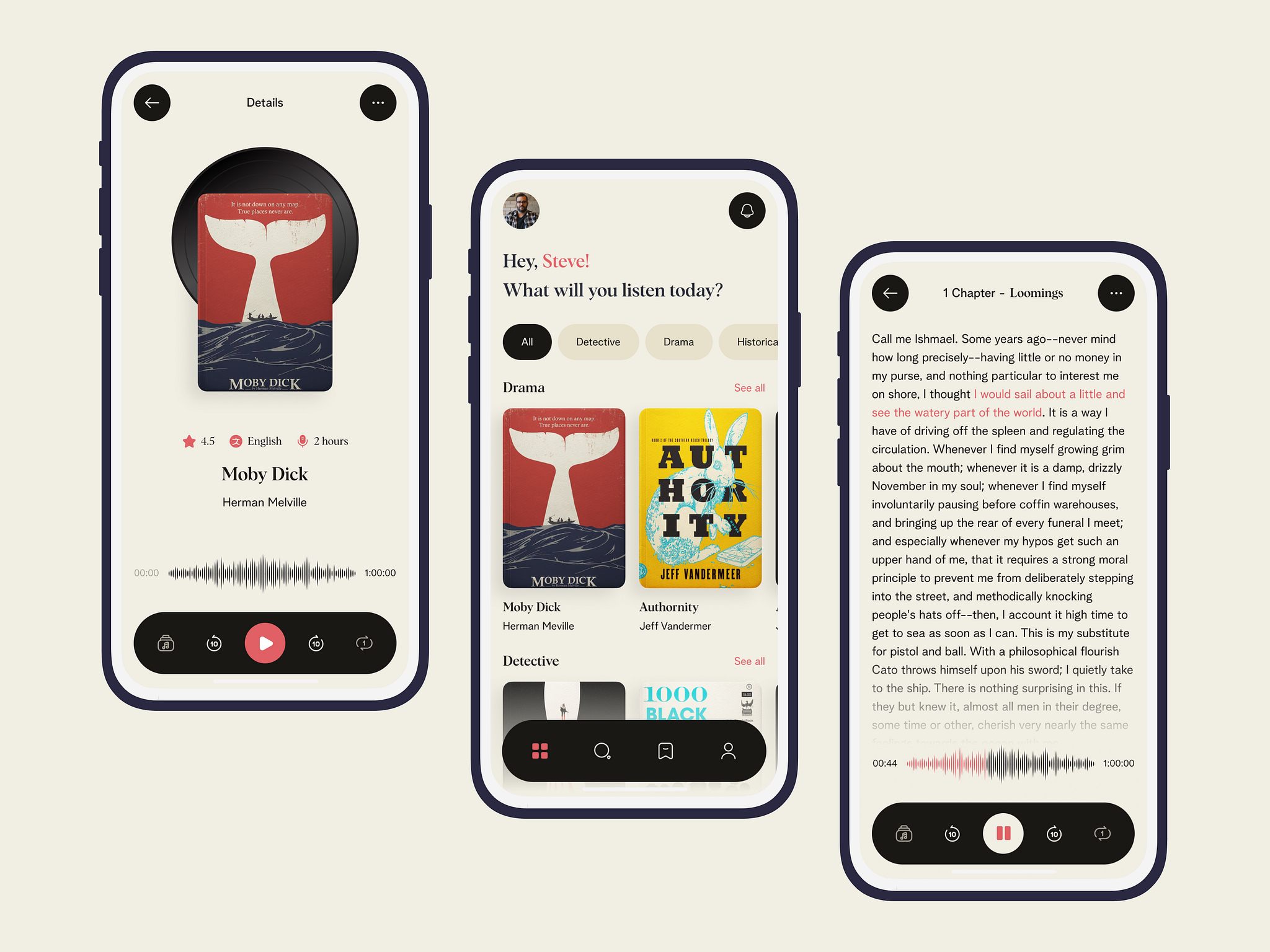Audio Books Mobile App UI by Madina Toshpulatova for Exadot Design Studio on Dribbble