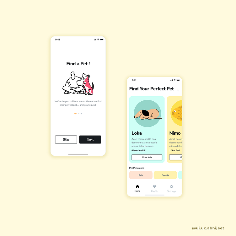 Petify: Find Your Perfect Pet by Abhijeet Dange on Dribbble