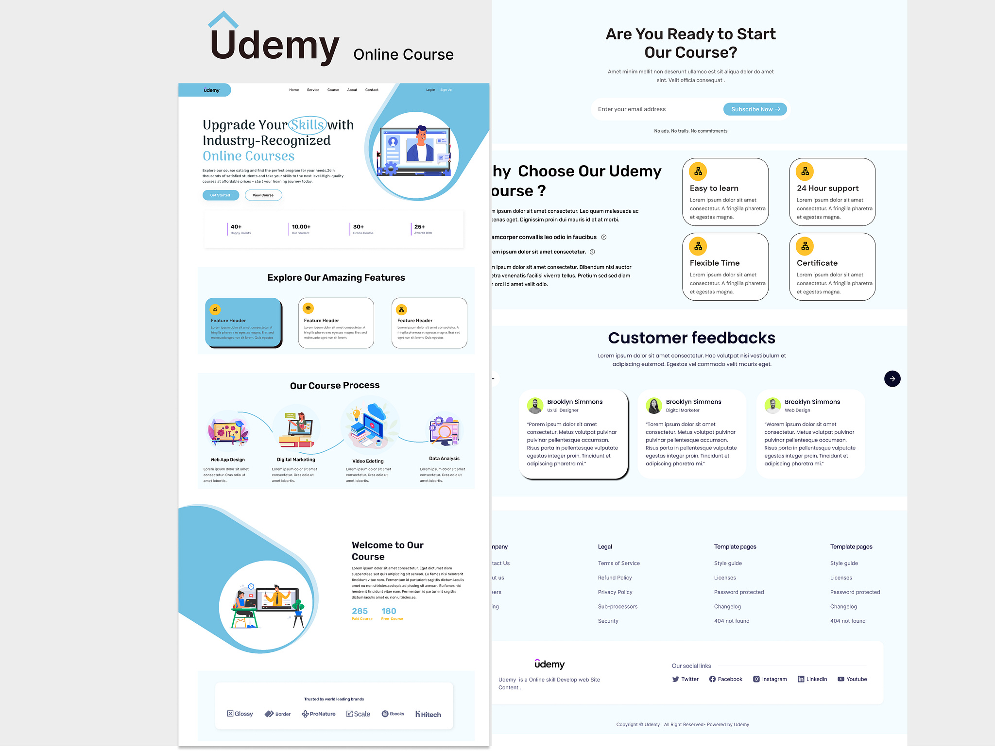 Online Course Landing Page by Rabby Alam Moin on Dribbble