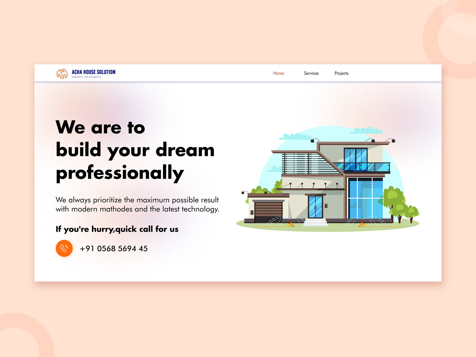 Interior/Exterior Service UI Template Design by Techatom Pvt. Ltd on ...