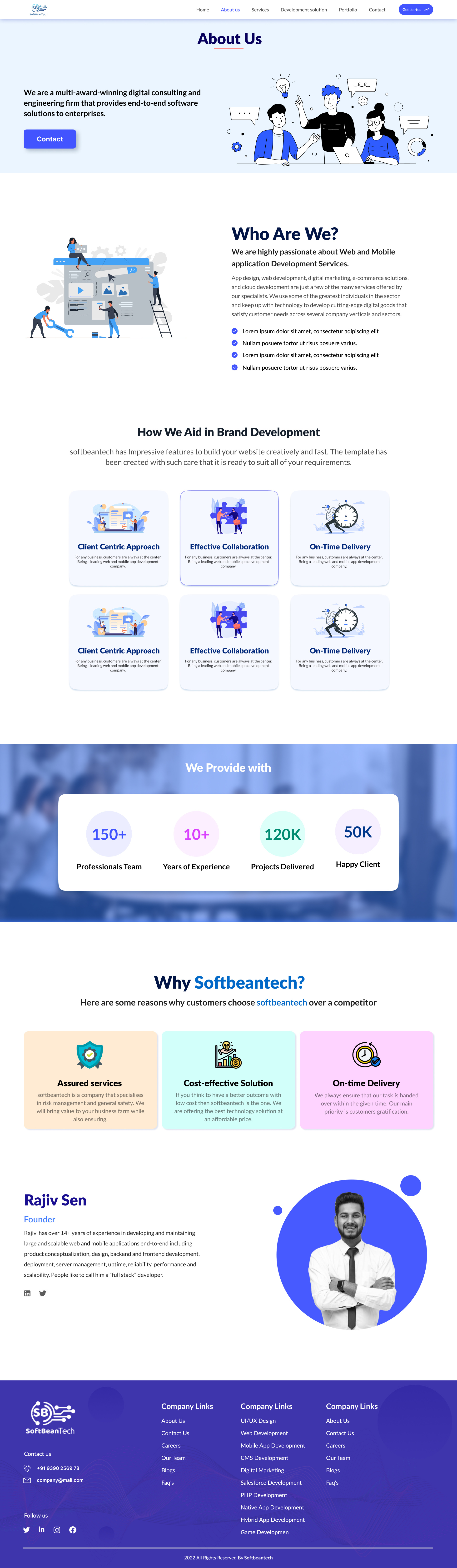 IT Company About Us Page UI Template Design by Techatom Pvt. Ltd on ...
