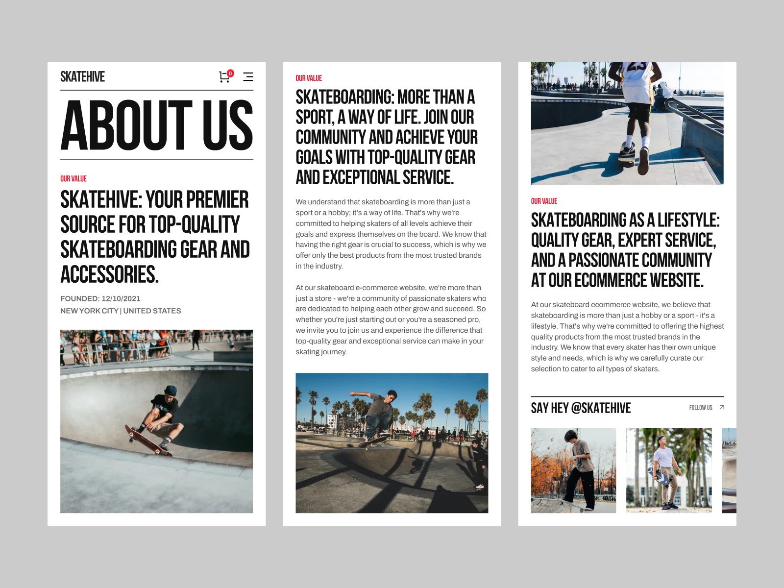 Mobile Responsive | About Us Page | Ecommerce Website Subpage by ...